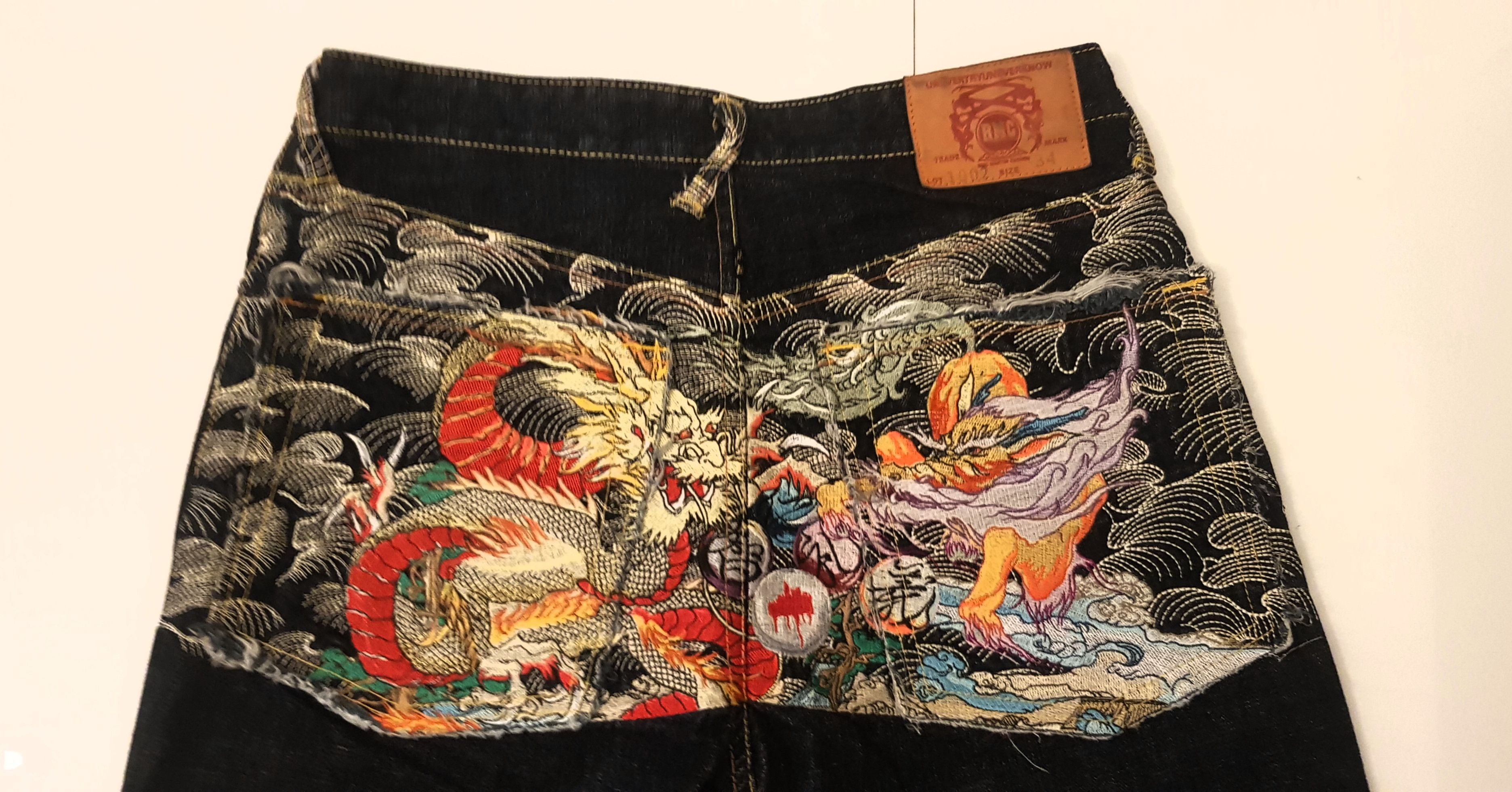 Red Monkey Company RED MONKEY EMBROIDERED/SELVEDGE JEANS | Grailed