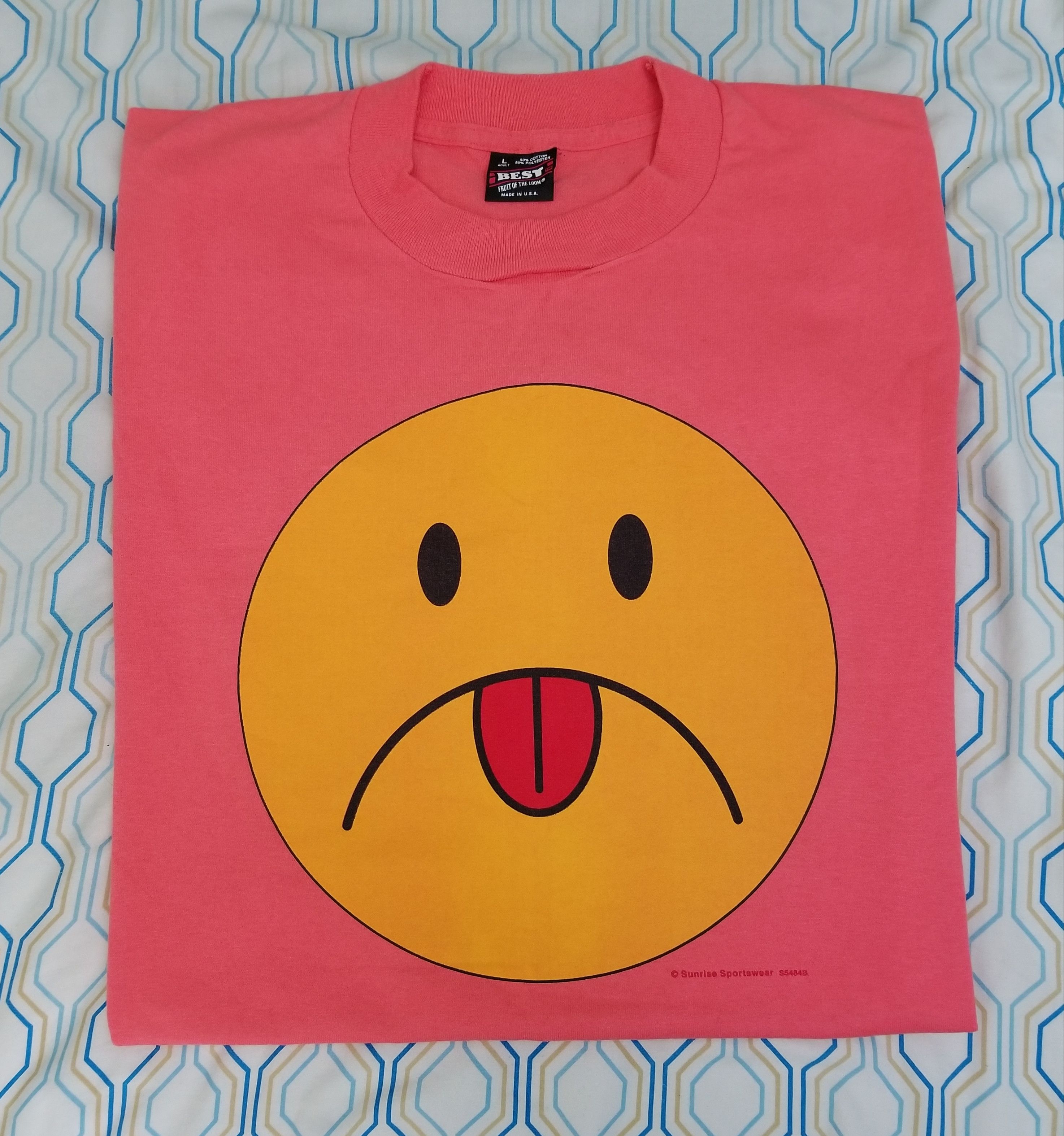 Made In Usa × Screen Stars × Vintage Vintage 90s Smiley Face T Shirt ...