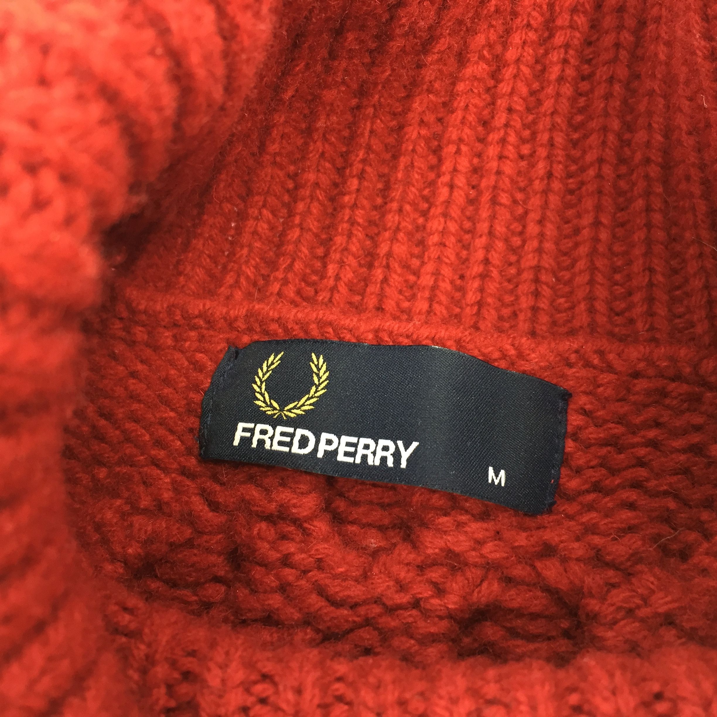 Fred Perry Fred Perry Classic Aran Roll Neck Knit pattern Sweater | Grailed