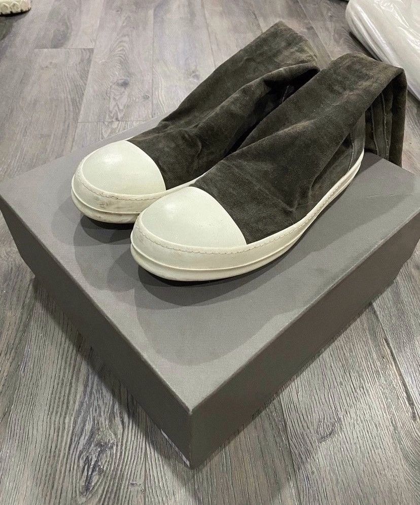 Rick Owens FW16 ‘MASTODON’ Dark Dust Suede Sock Ramones | Grailed