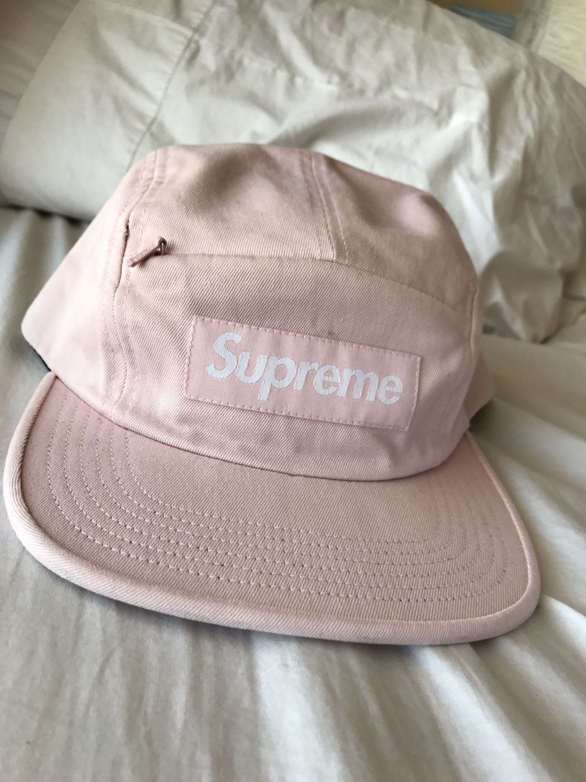 Supreme Pink Supreme Zipper Hat | Grailed