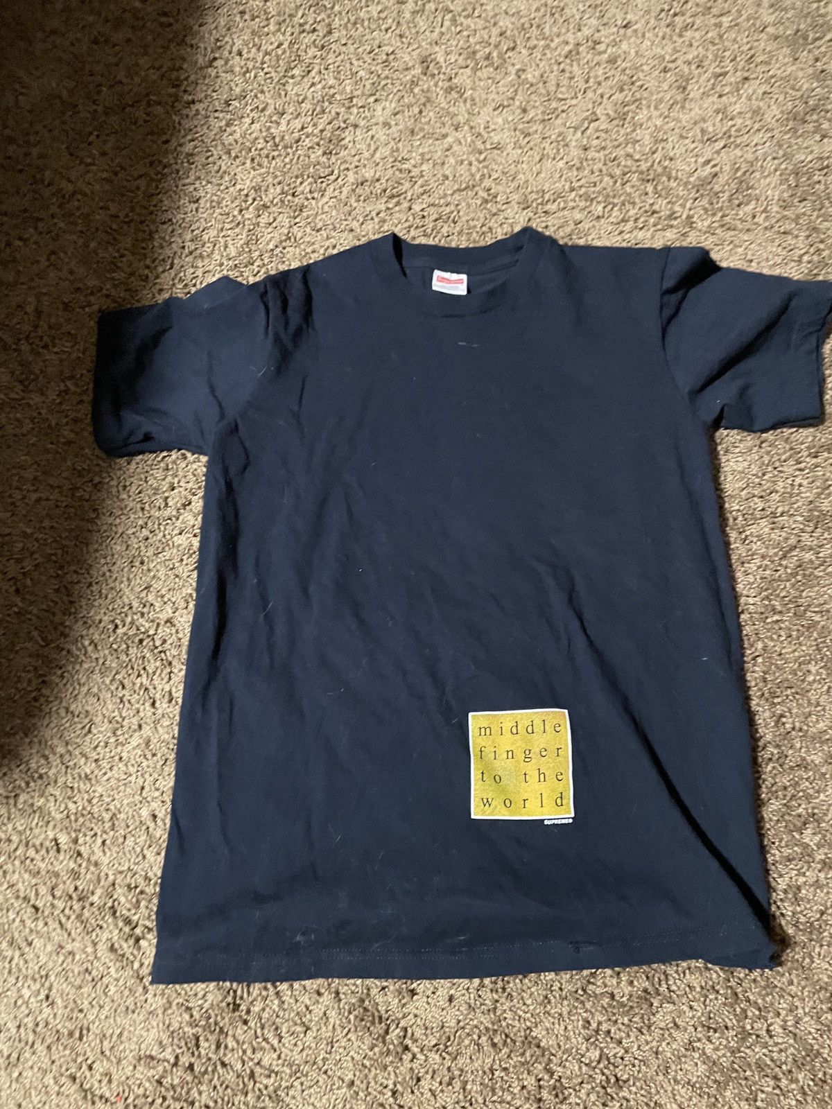 Supreme Middle Finger To The World Tee | Grailed