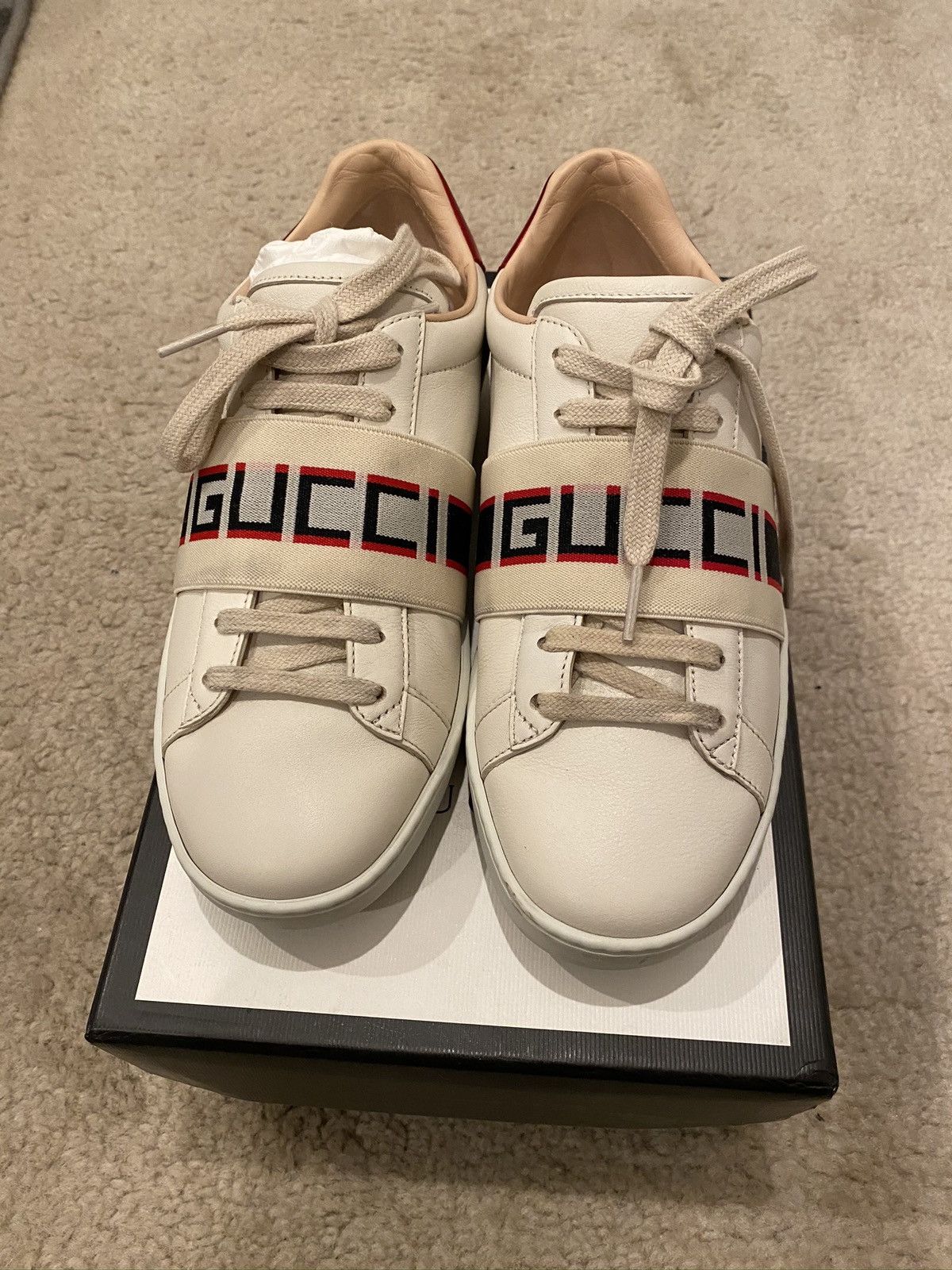 Gucci Gucci Ace Strap Logo Sneaker Size 7 women | Grailed