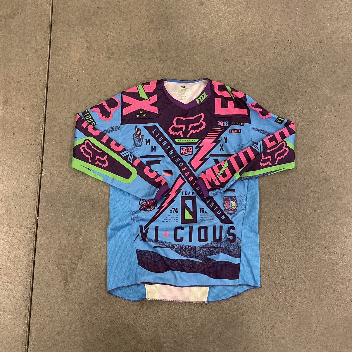 Fox × Fox Racing × Vintage Vintage Fox racing pink neon Racer tee | Grailed