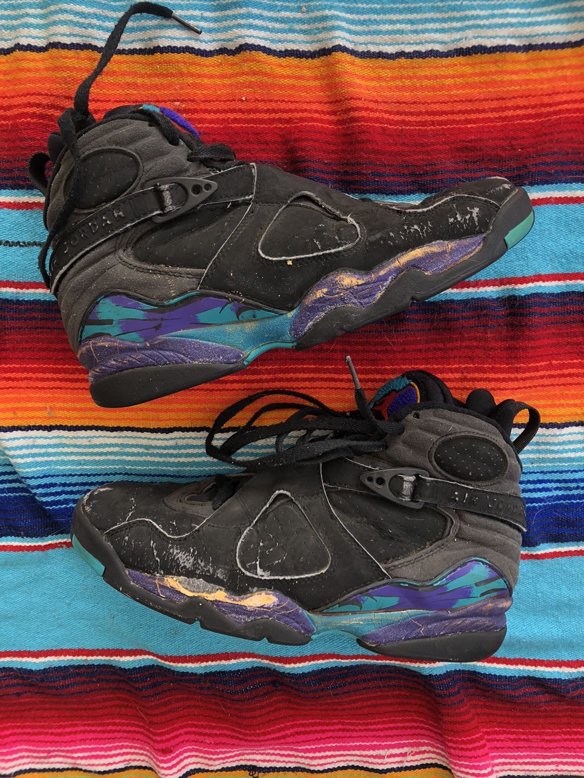 Jordan Brand × Nike × Vintage Air Jordan 8 OG 1993 Black Bright Concord ...