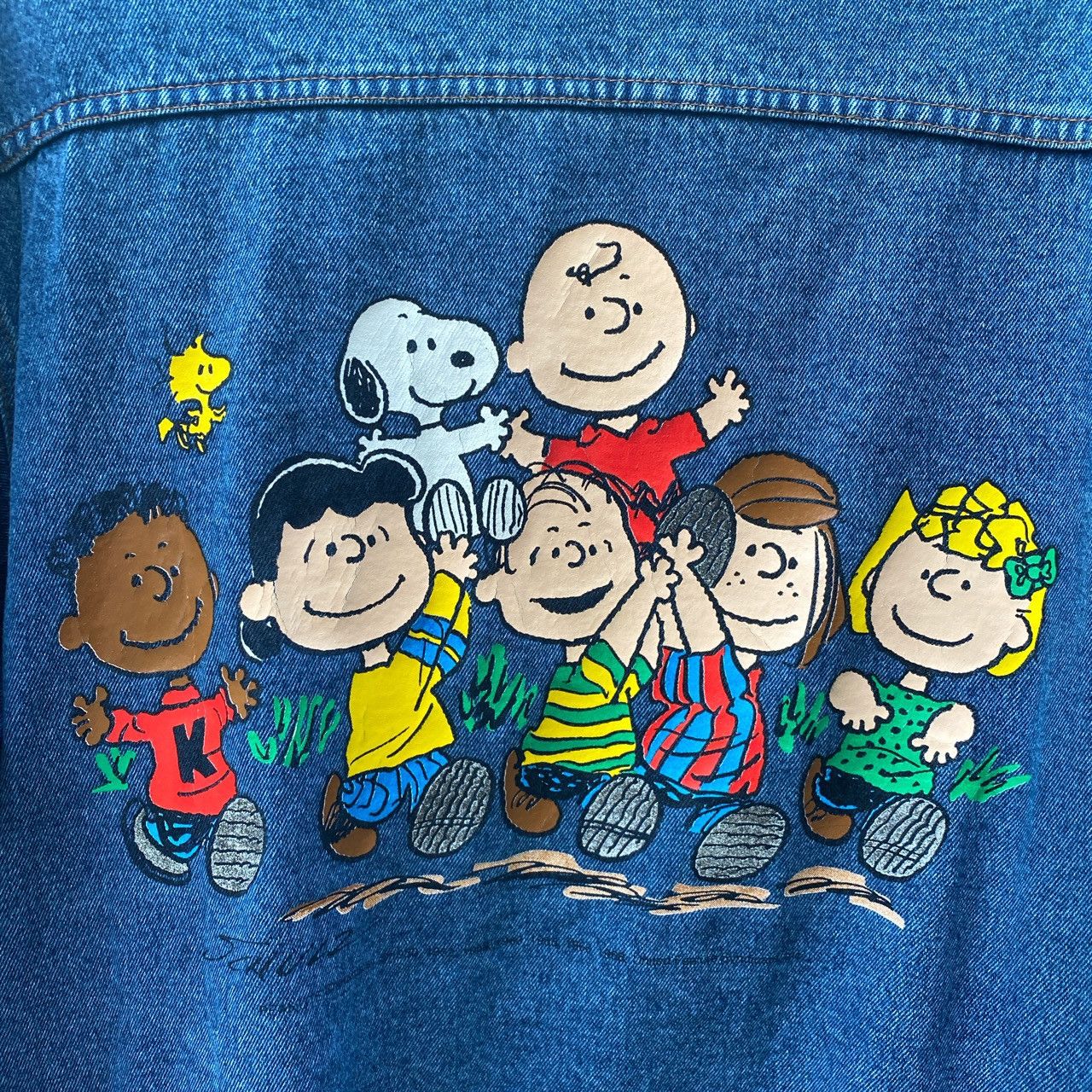 Peanuts × Vintage Vintage late 80s knotts camp snoopy denim jacket ...