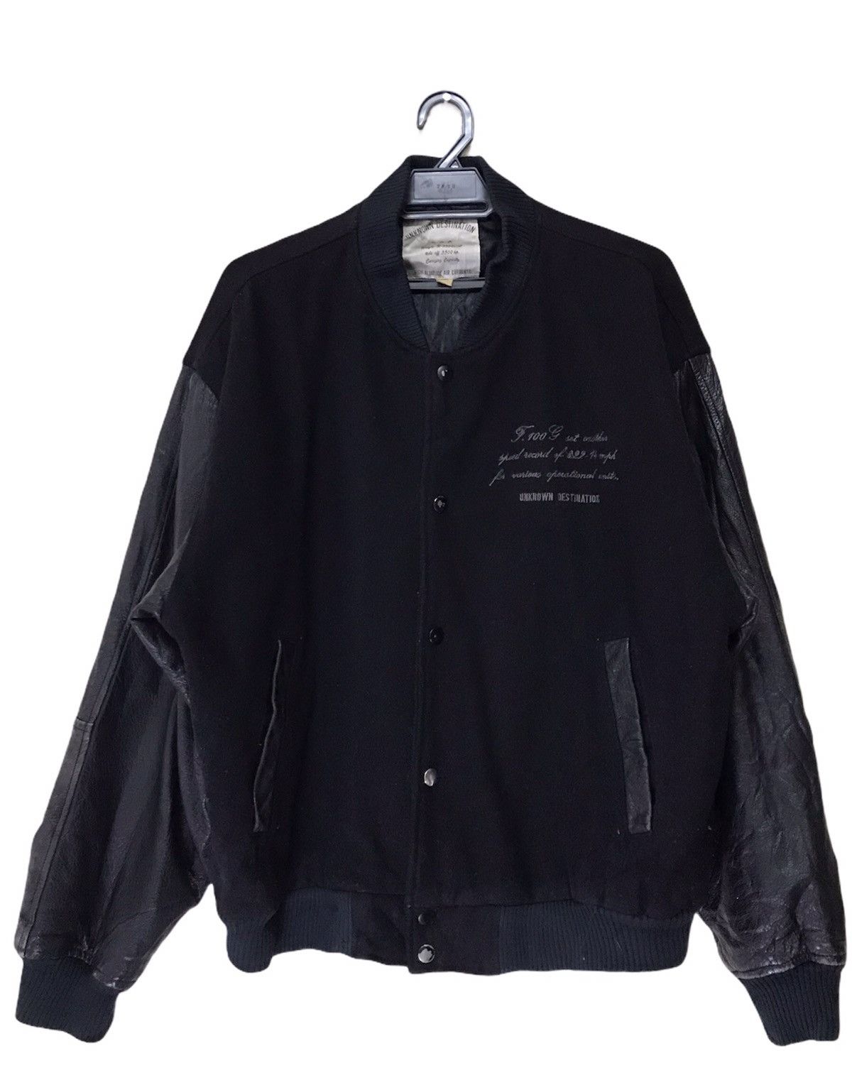 Vintage vintage varsity jacket aircraft guided quote embroidered | Grailed