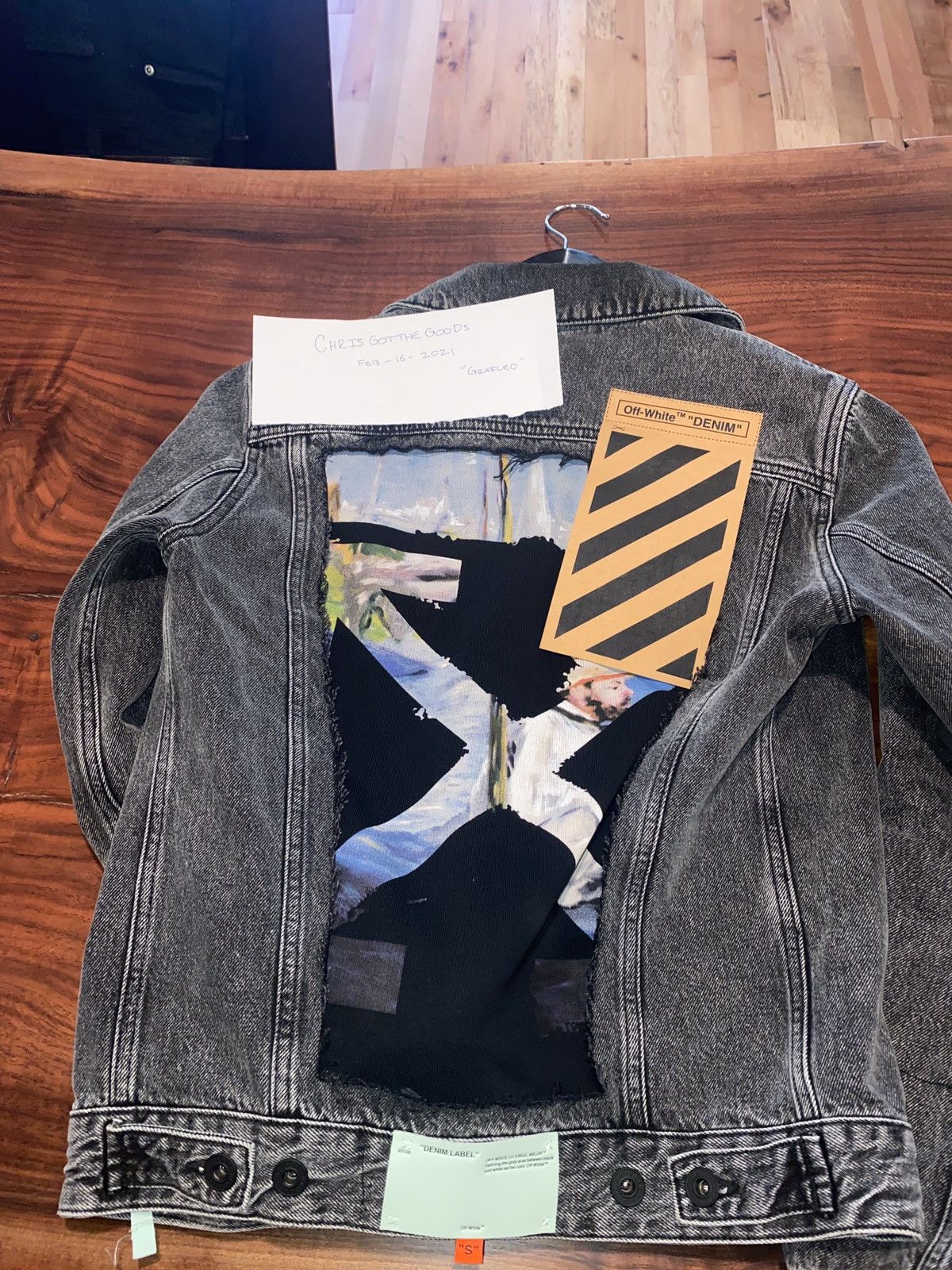 Off-White Off white impressionist denim jacket | Grailed