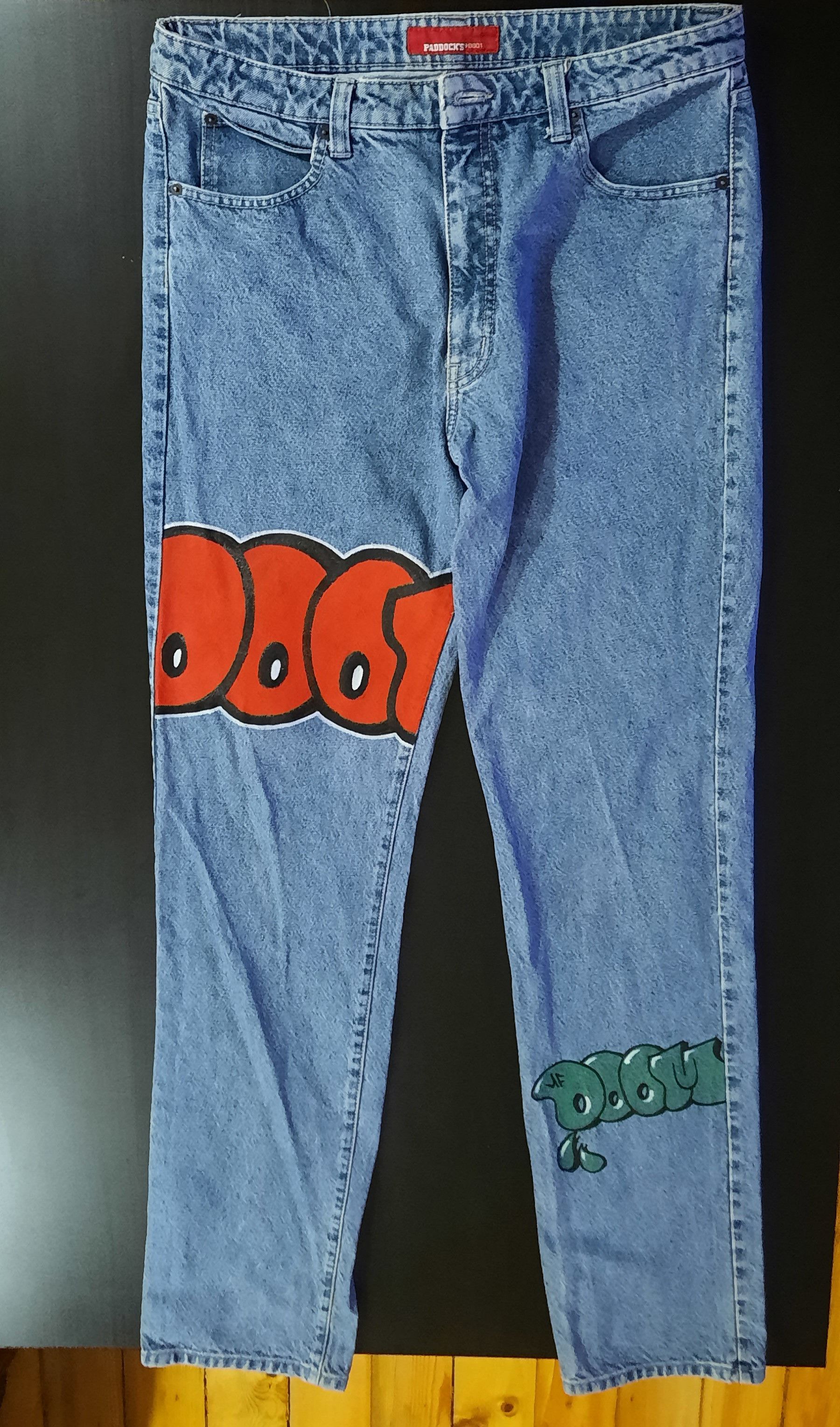 Vintage Vintage Mf Doom big logo denim pants | Grailed