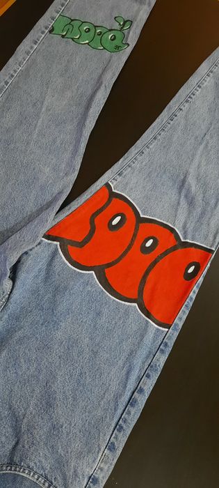 Vintage Vintage Mf Doom big logo denim pants | Grailed