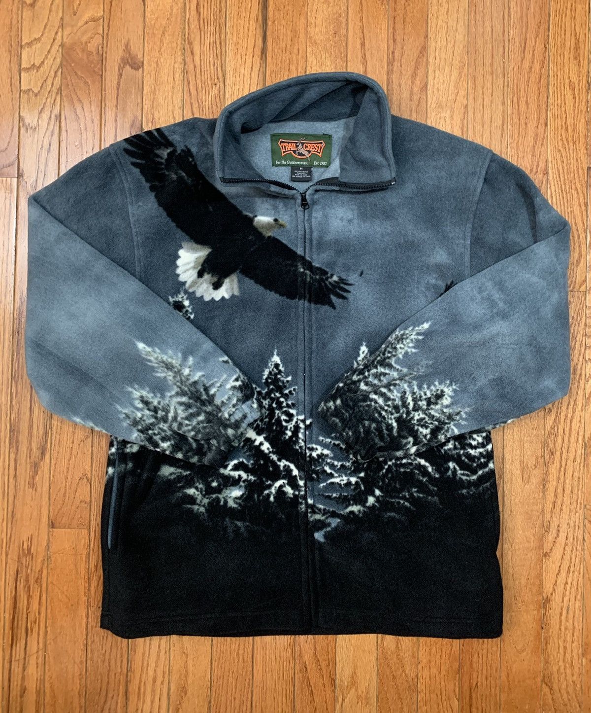 Vintage Vintage 90’s Trail Crest Eagle Wildlife Fleece Jacket | Grailed