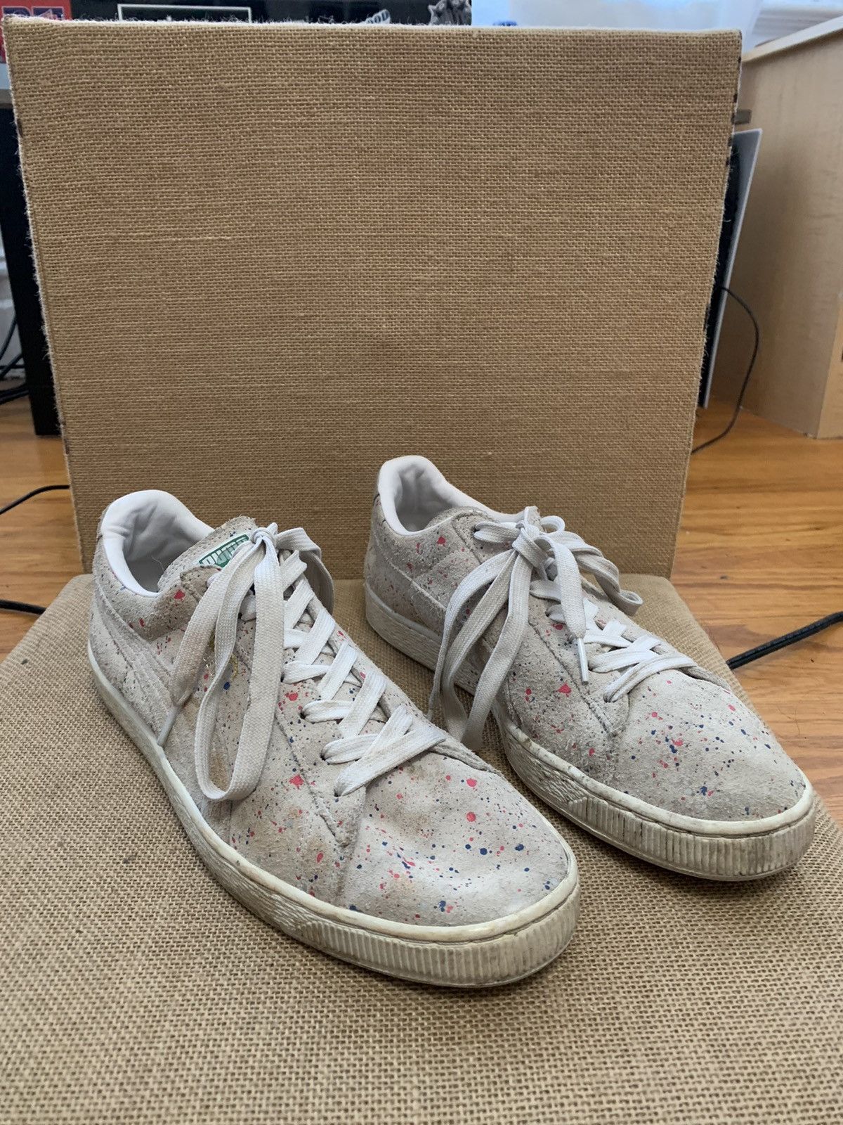 Puma Puma Suede Paint Splatter Shoes | Grailed