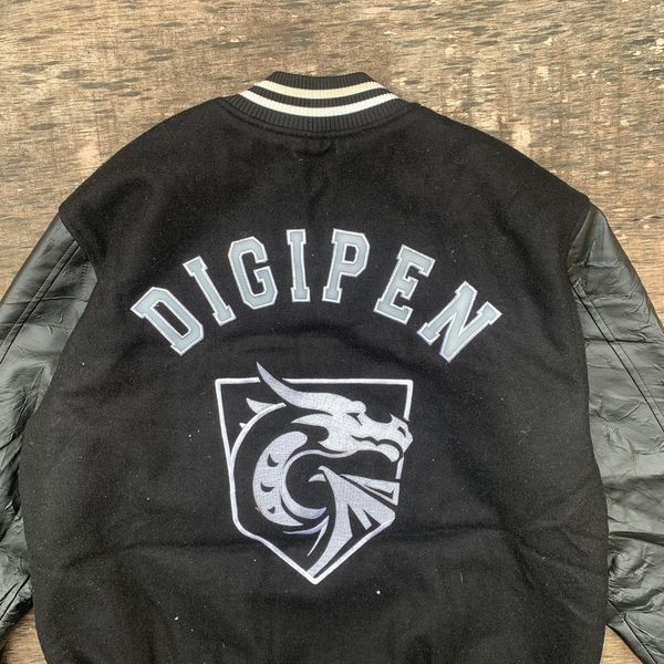 Leather Jacket 💥LAST DROP!! Digipen Dragon Logo Varsity Jacket | Grailed