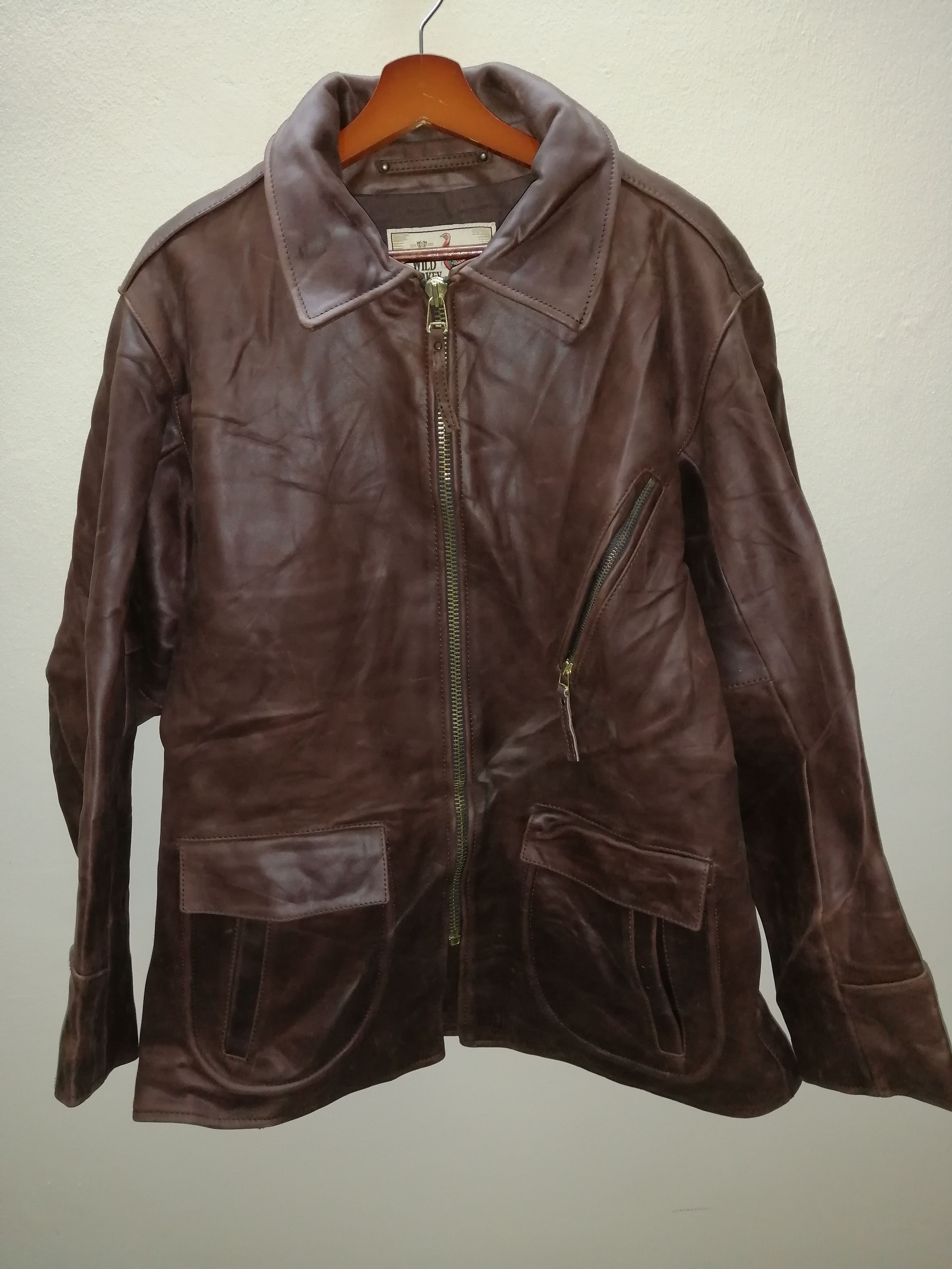 Genuine Leather Wild Turkey Bourbon Leather Jacket | Grailed