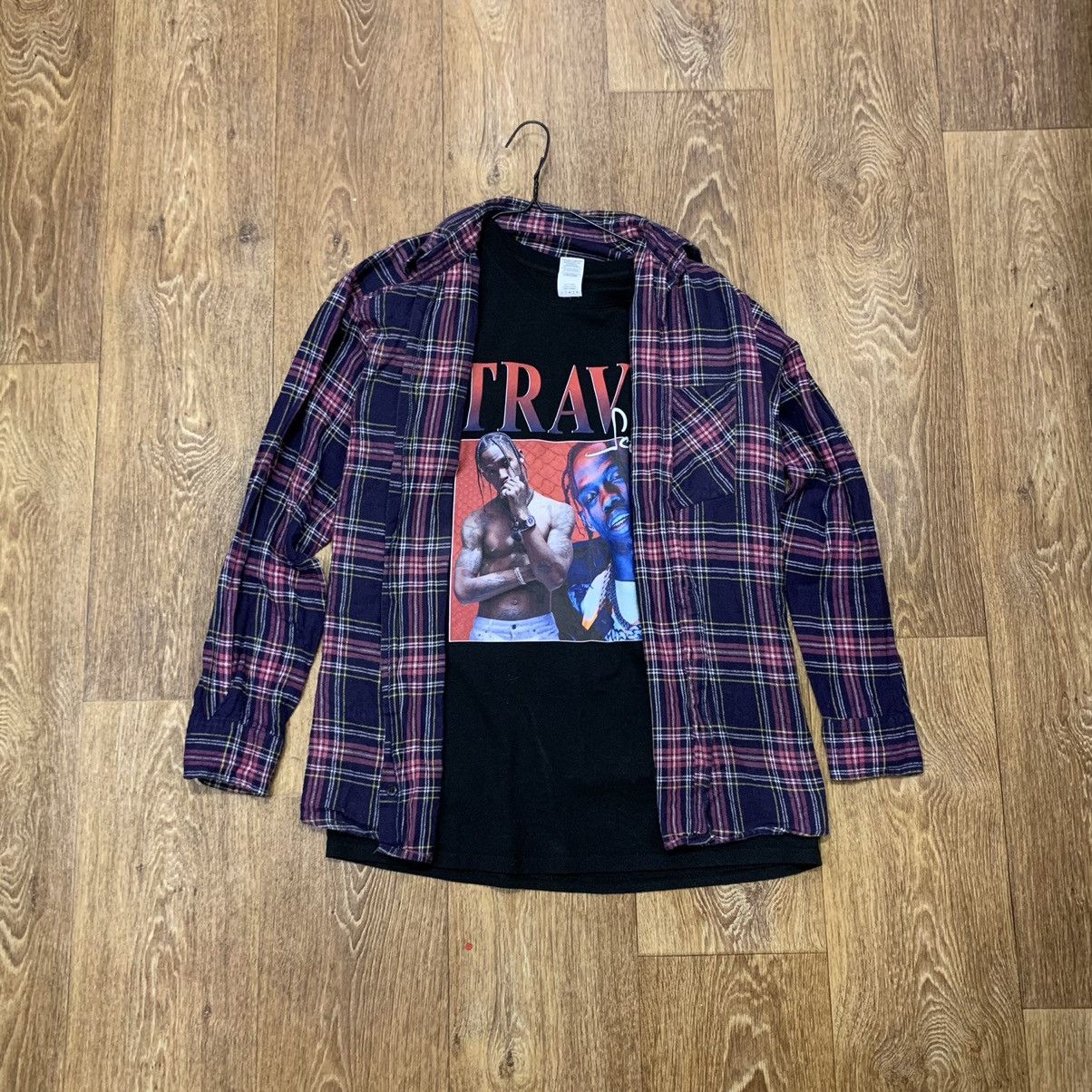 Vintage Vintage workwear plaid flannel shirt Travis Scott style | Grailed