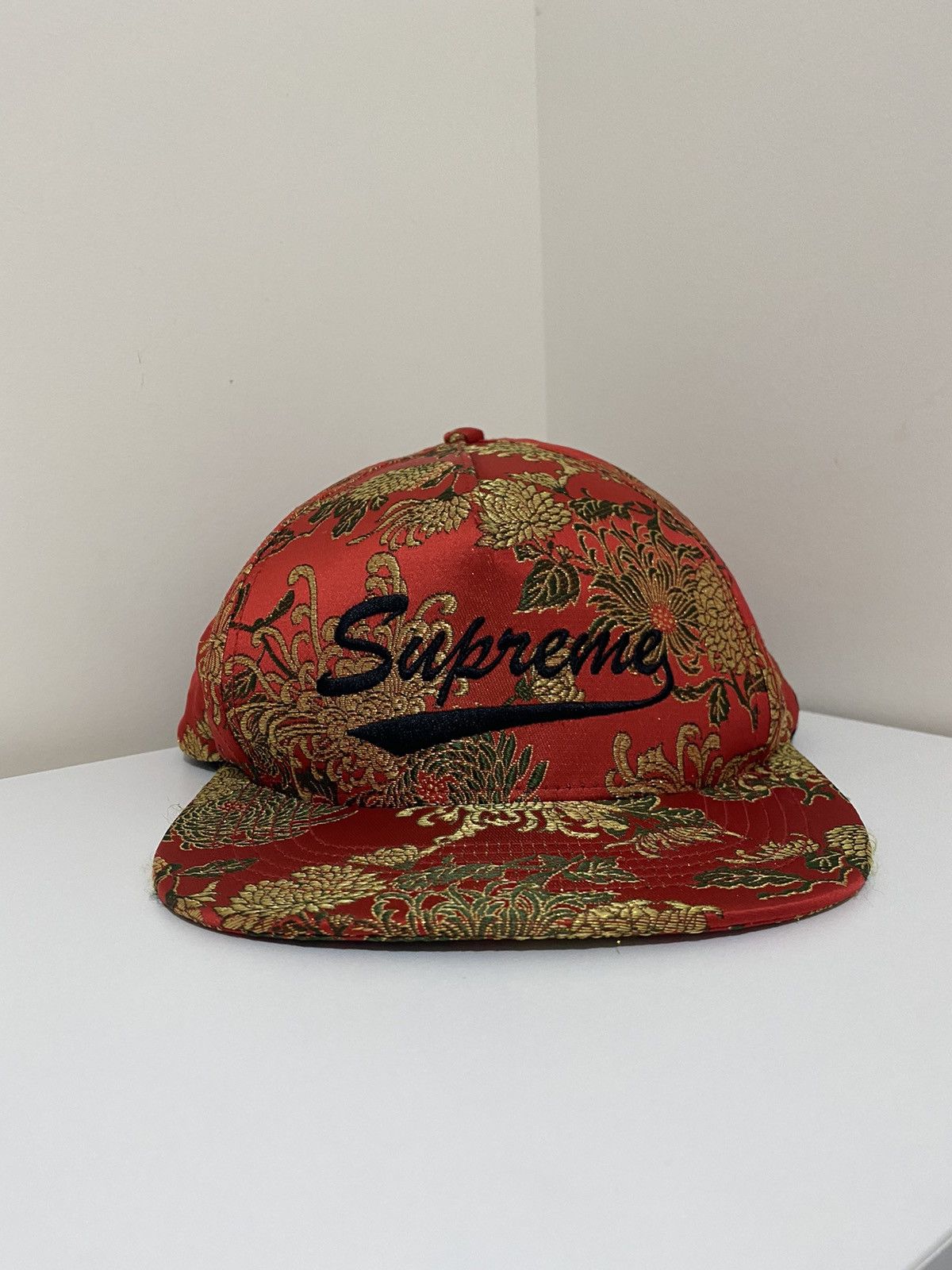 Supreme supreme 5 panel eastern floral snapback hat red | Grailed