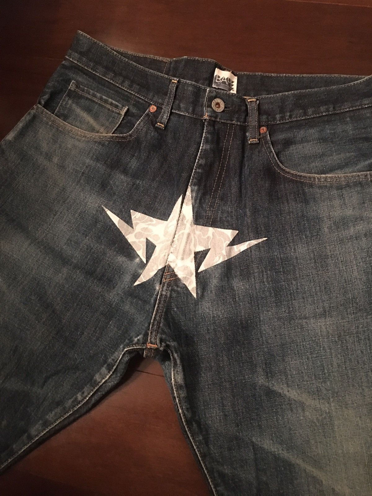 Bape × Nigo OG Bape White Camo Twinsta Jeans sz M 32-33 waist | Grailed