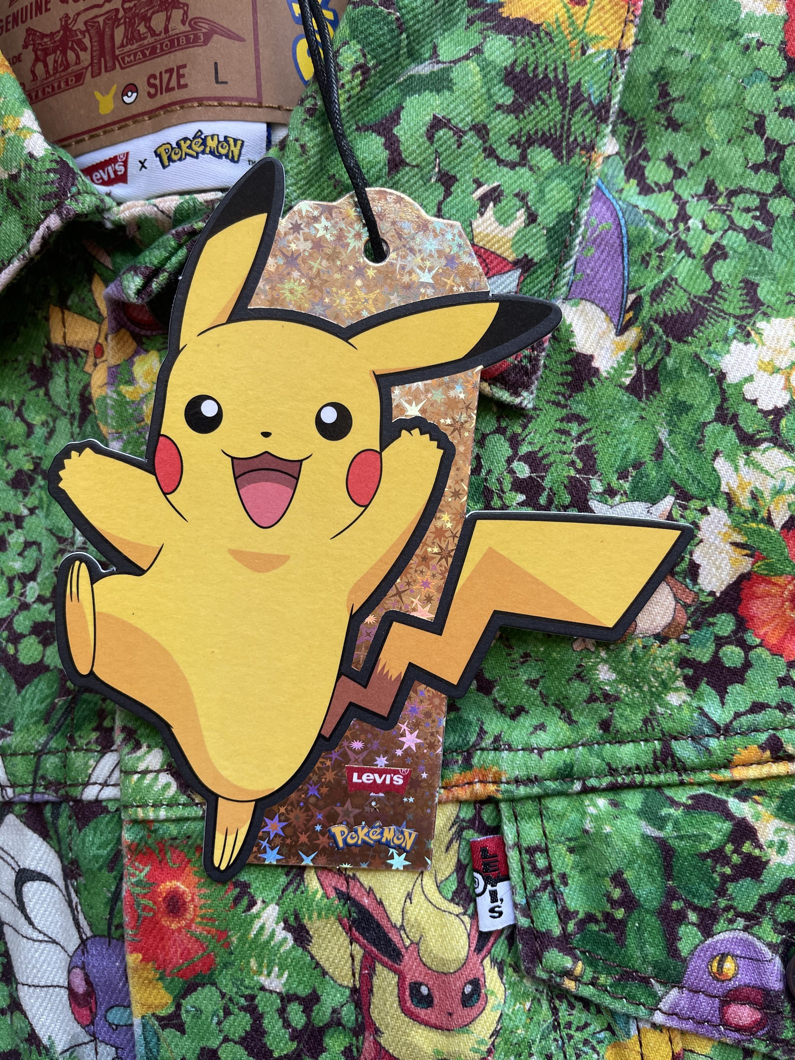 Levi's Levi’s x Pokemon 25th Anniversary Trucker Jacket Green L | Grailed