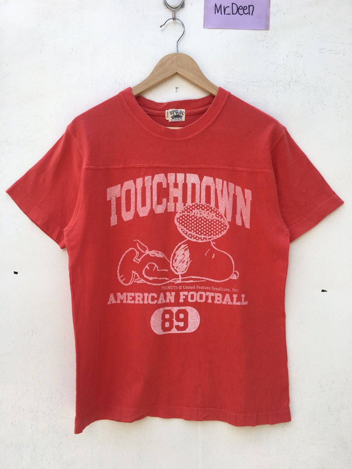 Peanuts × Vintage Vintage American Football Team x Peanuts 89 Tee | Grailed