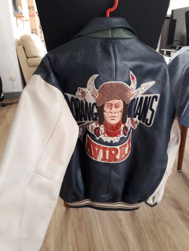 Avirex Vintage 90s OG Avirex Oorang Indians Leather Jacket L | Grailed
