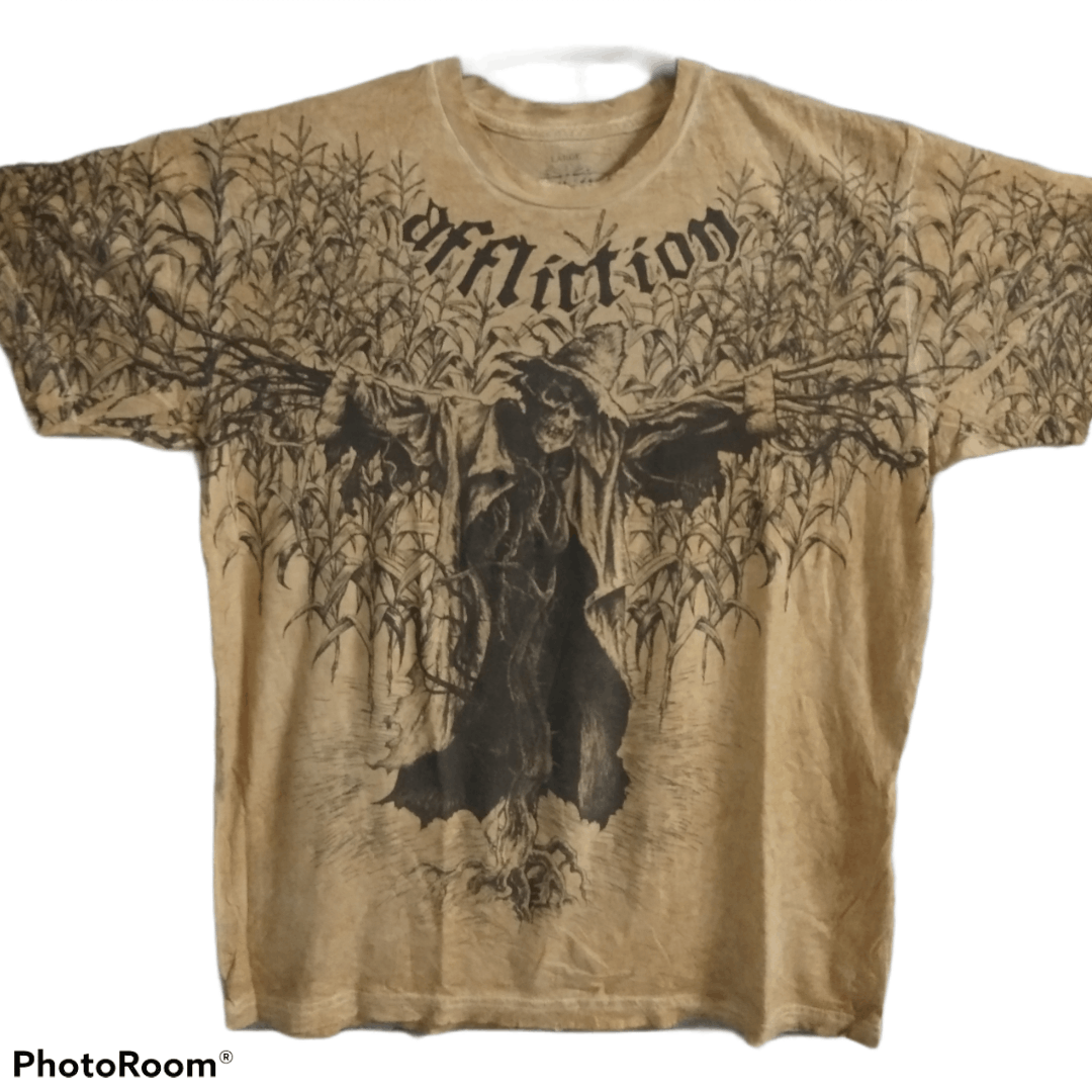 Affliction × Band Tees rare affliction X Korn band shirt | Grailed