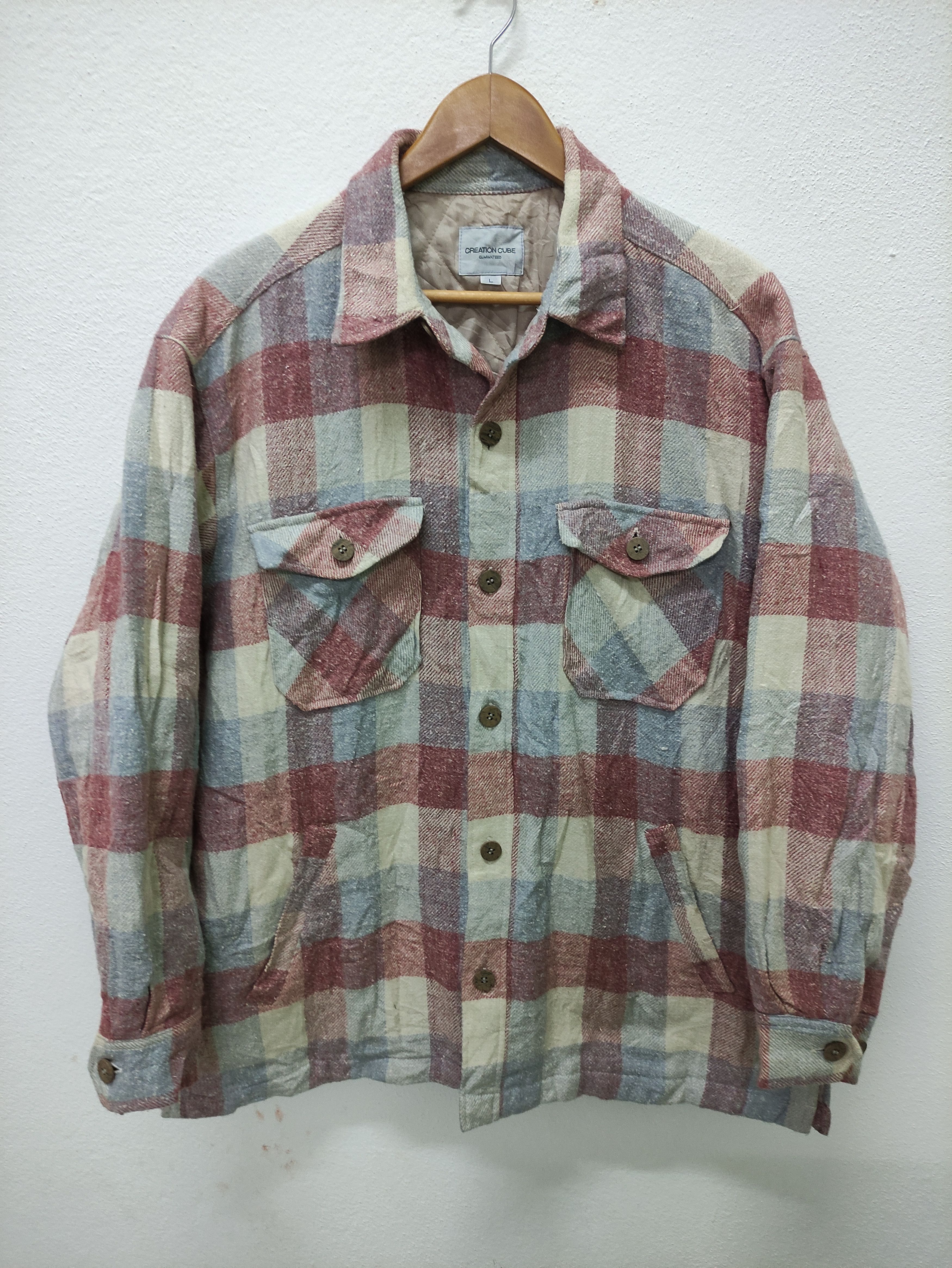 Vintage Vintage Creation Cube Checkered Flannel | Grailed