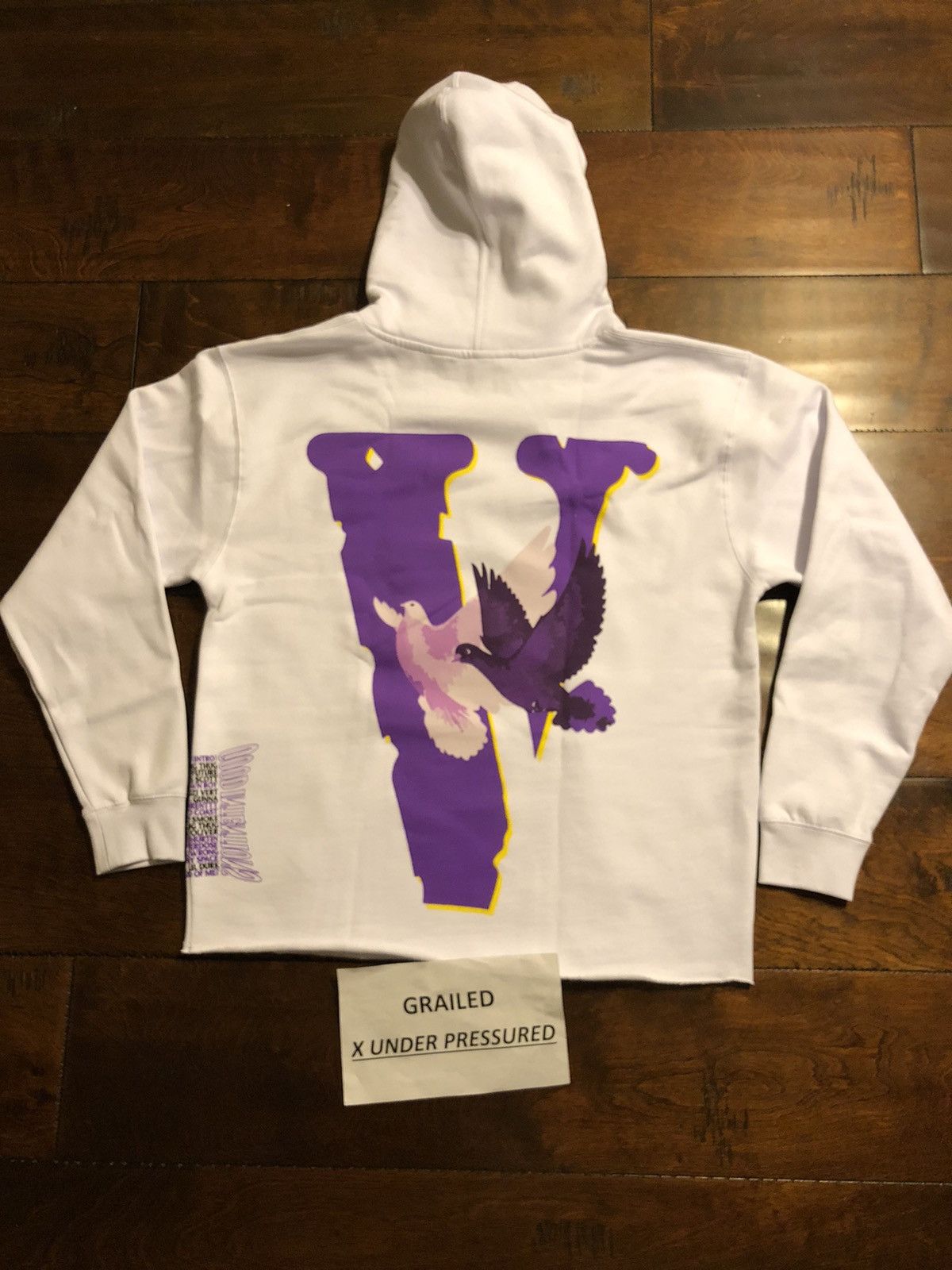 Vlone NEW** VLONE NAV DOVE HOODIE WHITE LARGE | Grailed