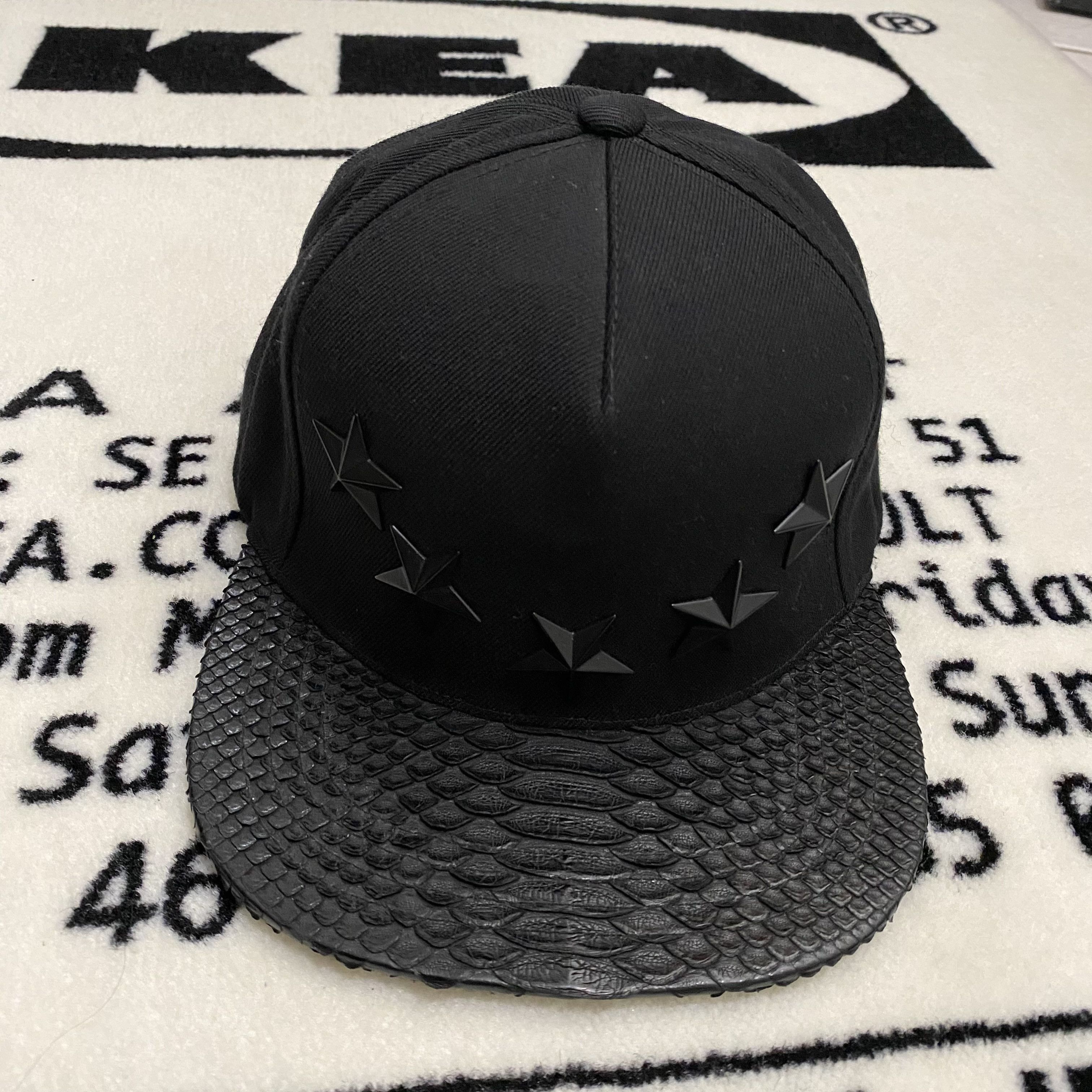 Handmade 1 Of 1 Handmade Designer Stars Studded Python Skin Hat | Grailed
