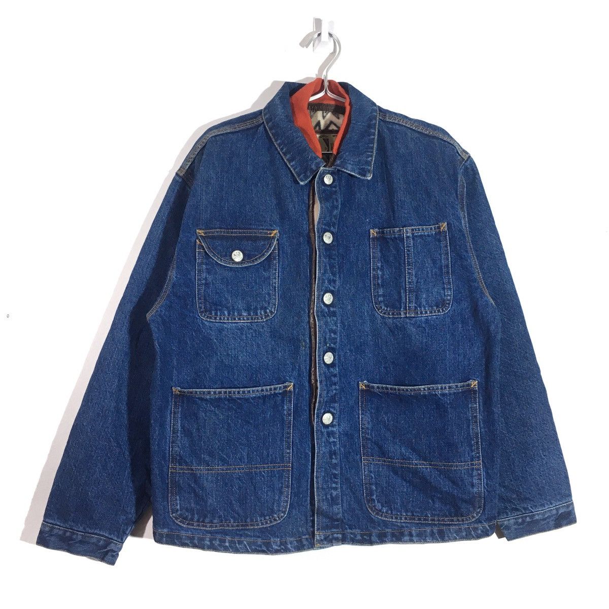 Made In Usa × Vintage Vintage bobson jeans native lining denim jacket L ...