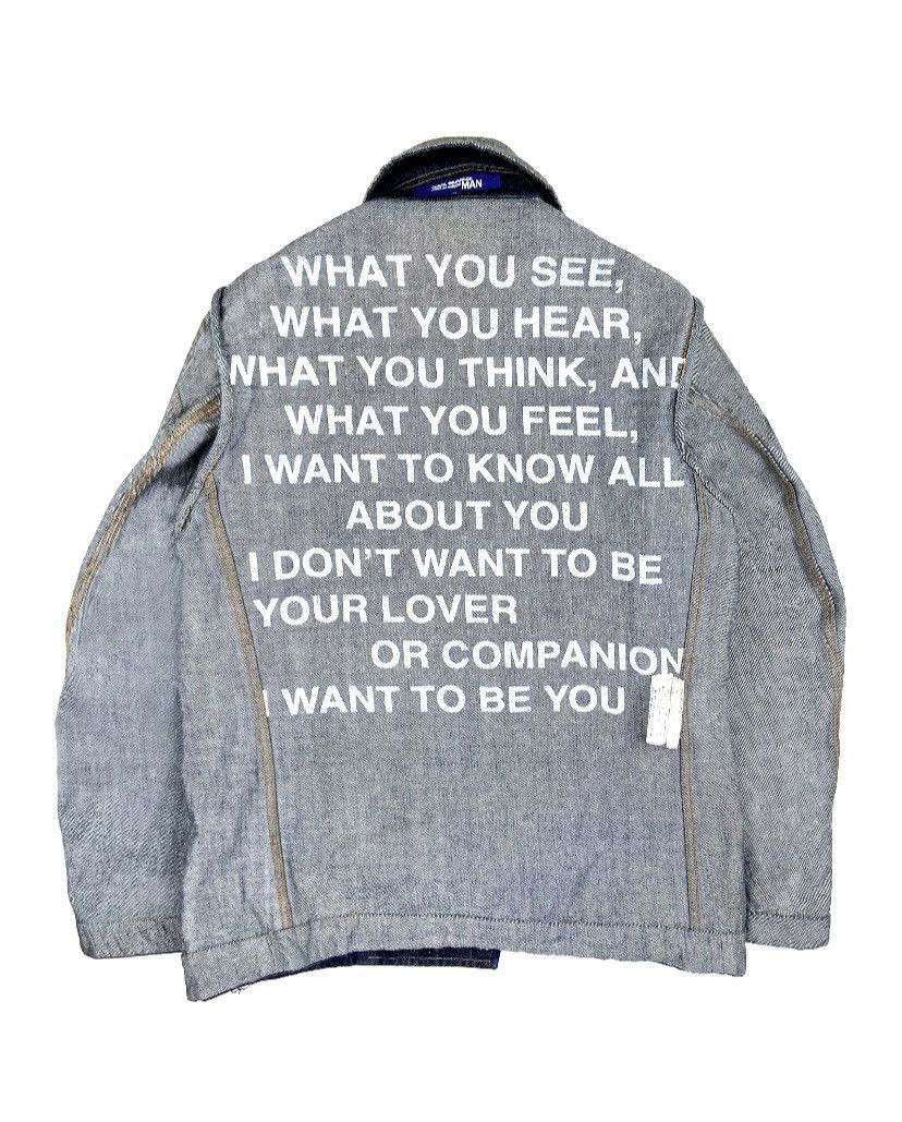 Junya Watanabe SS02 Junya Watanabe Poem “To Be You” Reversible Denim ...