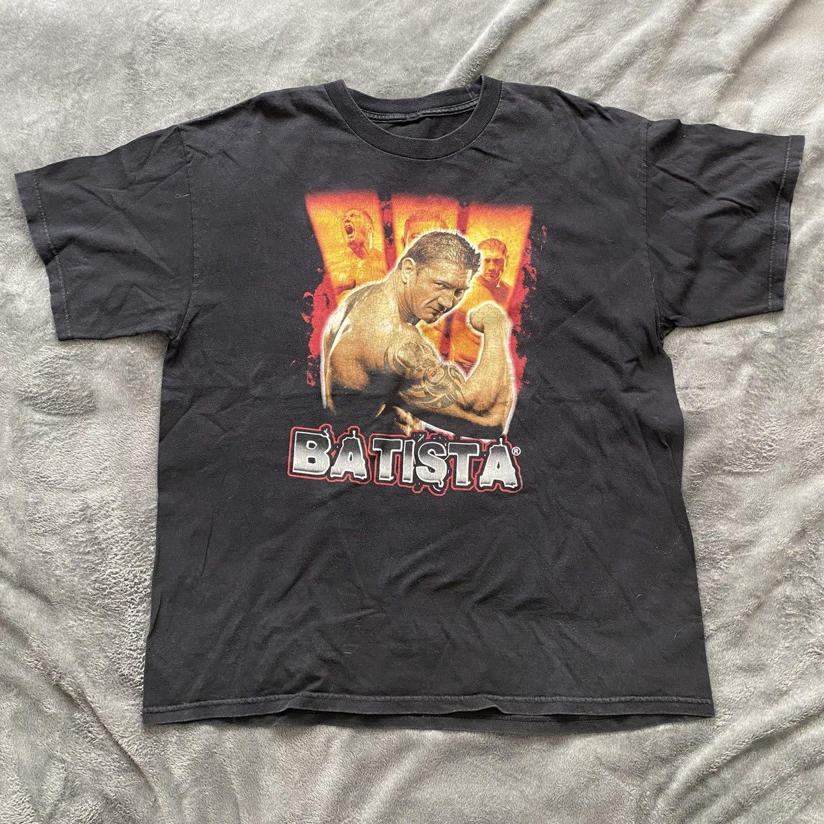 WWE × WWF Batista WWE famous wrestling player T-shirt | Grailed