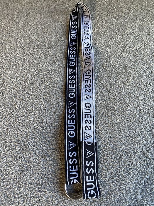 Guess Black and white guess loop belt | Grailed