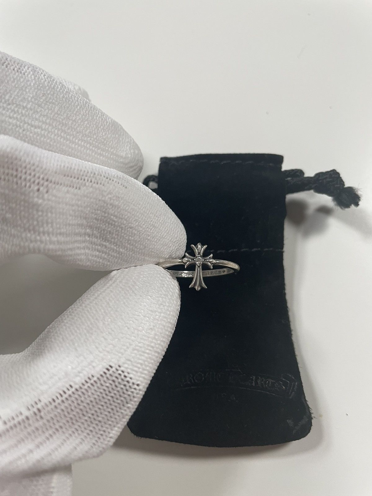 Chrome Hearts Chrome Hearts Diamond Cross Ring, Size 9 | Grailed