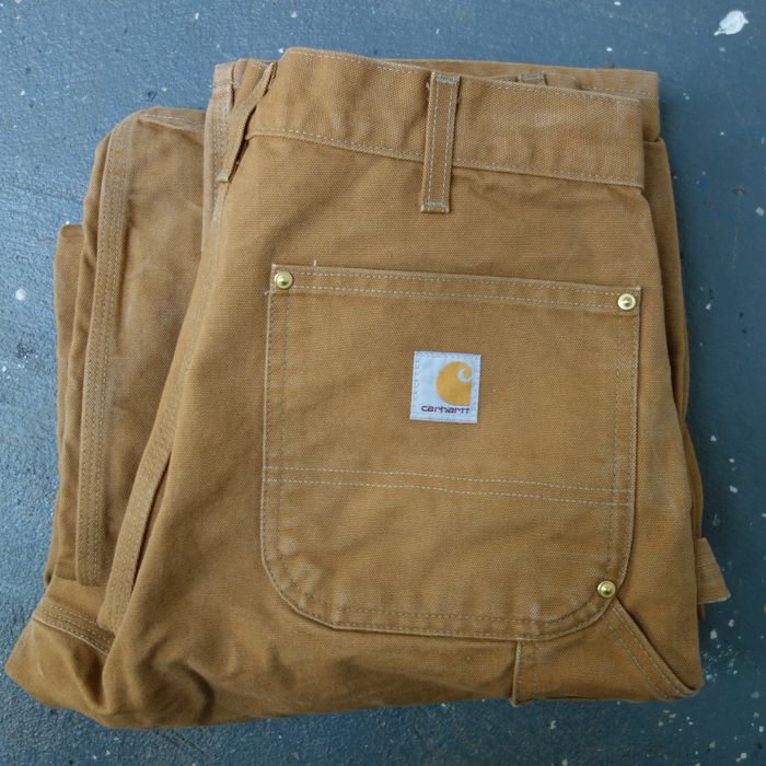 Vintage vintage Carhartt double knee duck canvas work pants | Grailed