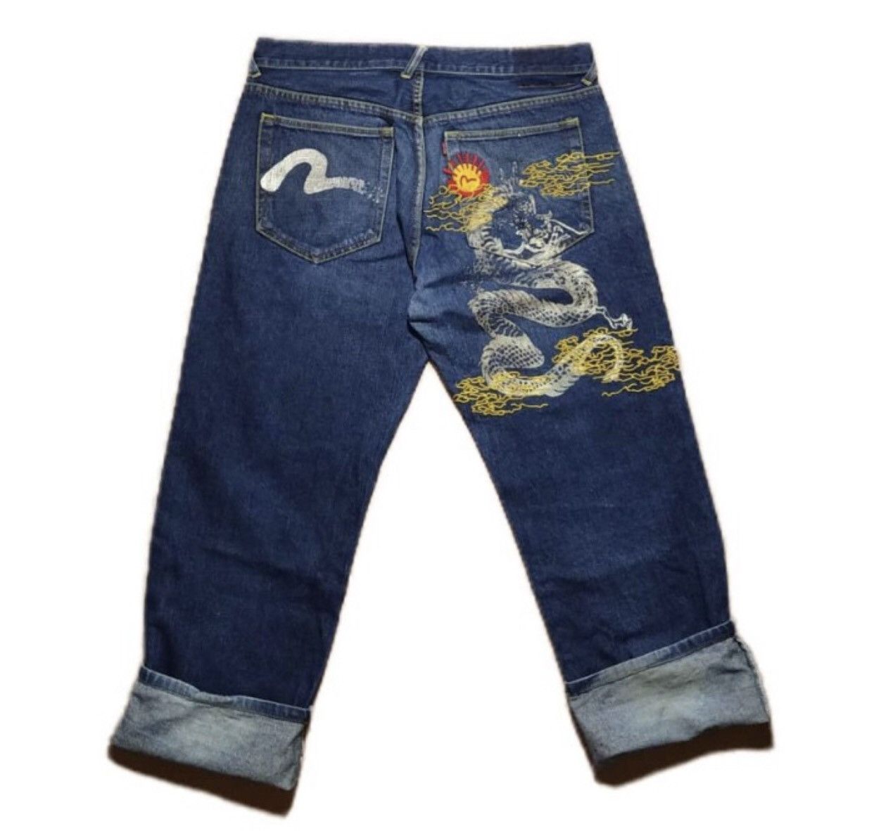 Evisu × Japanese Brand Evisu Embroidered Dragon Jeans | Grailed