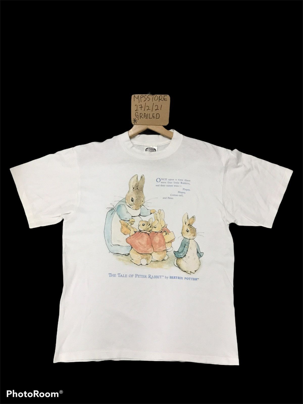 American Classics × Movie × Vintage 90s TALE OF PETER RABBIT T SHIRT ...