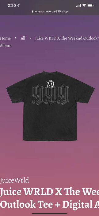The Weeknd Juice WRLD x The Weeknd XO 999 Club T-Shirt | Grailed