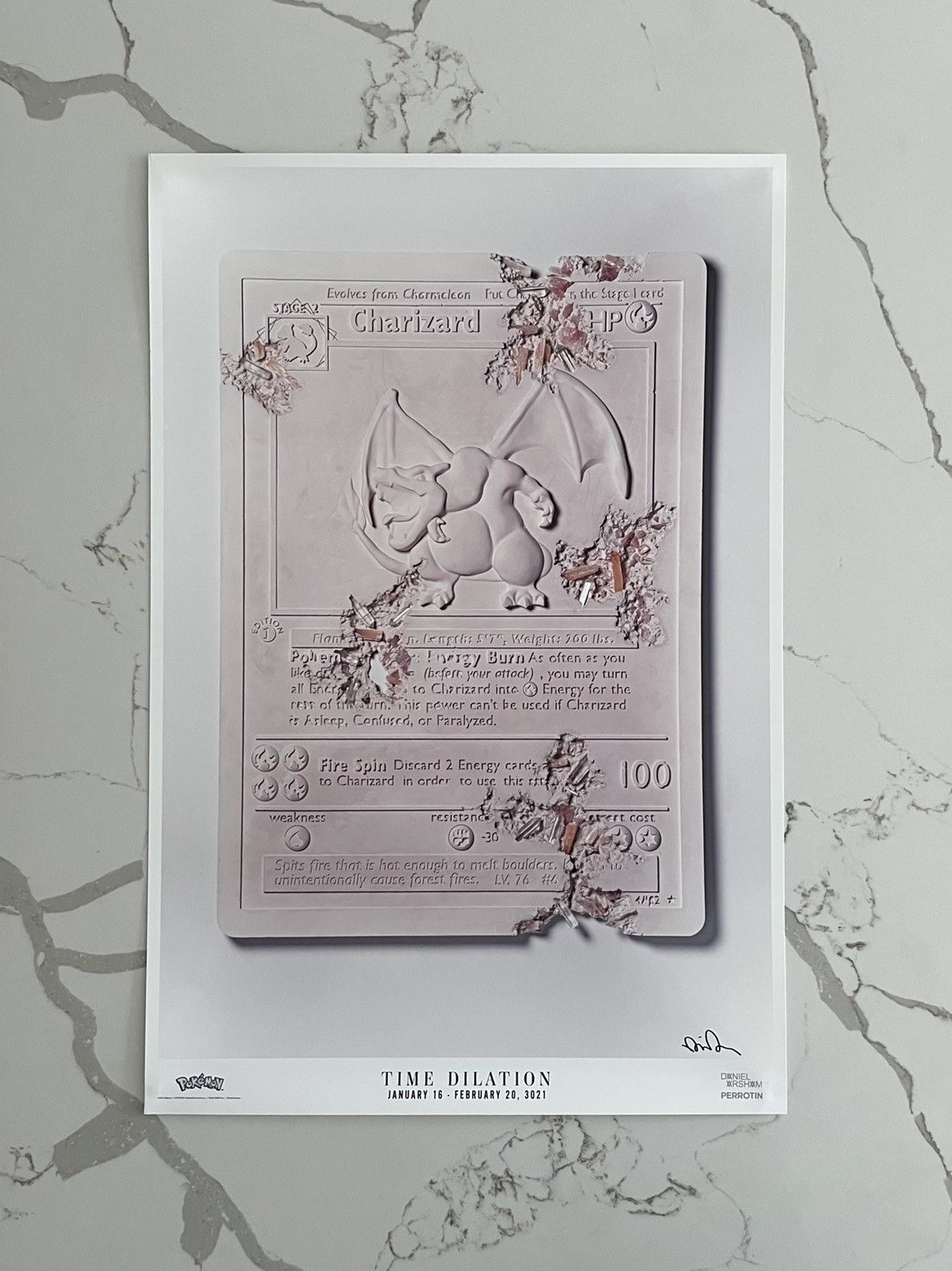 Daniel Arsham Signed Daniel Arsham / Pokémon Charizard Trading Card ...