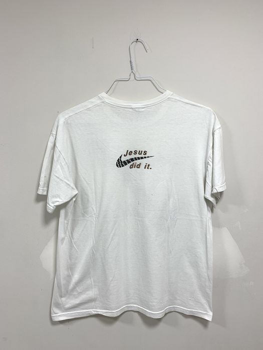Nike Vintage Christian Jesus did it Nike swoosh t shirt | Grailed