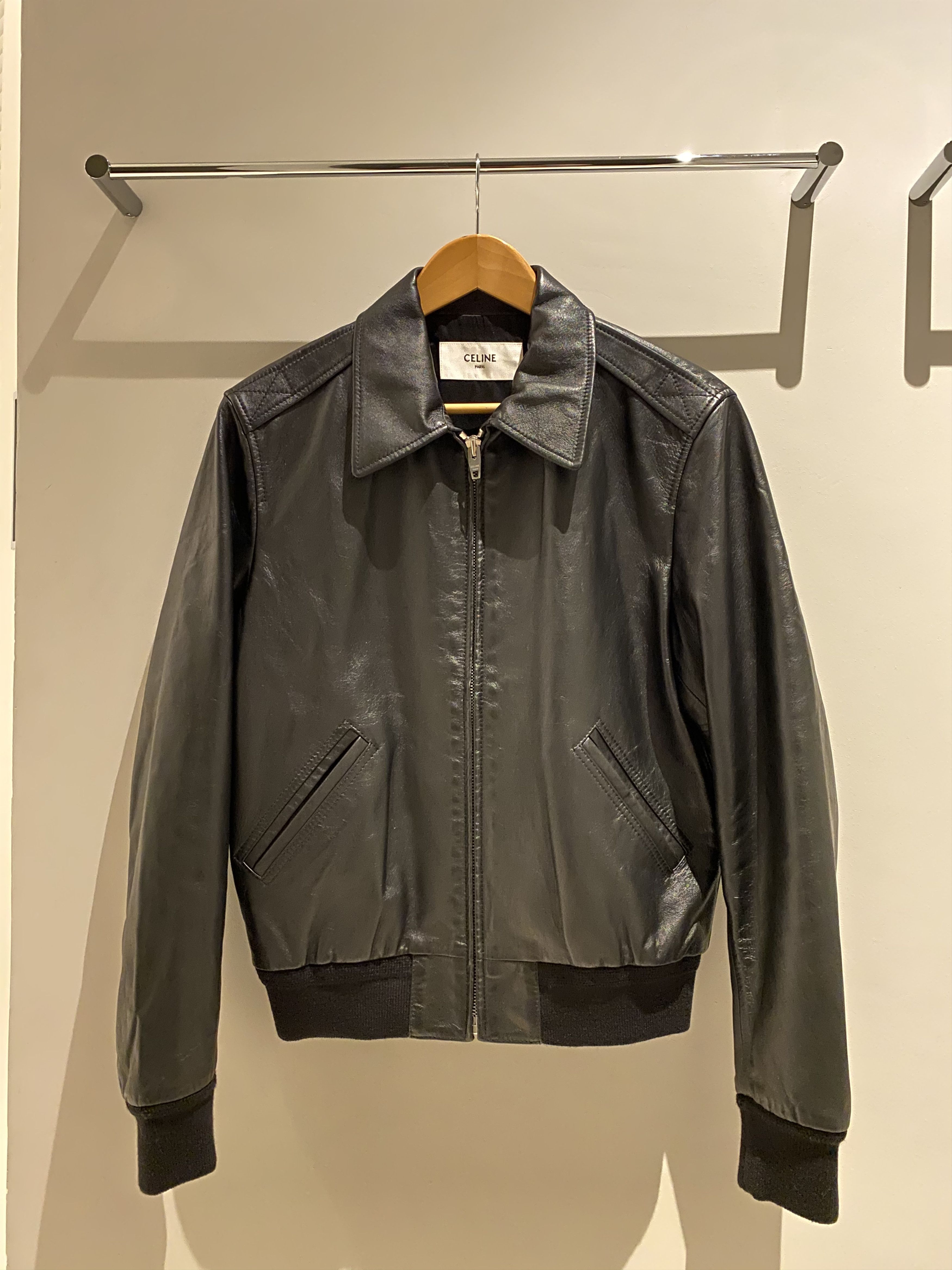 Celine × Hedi Slimane Celine FW20 Aviator jacket in soft lambskin | Grailed