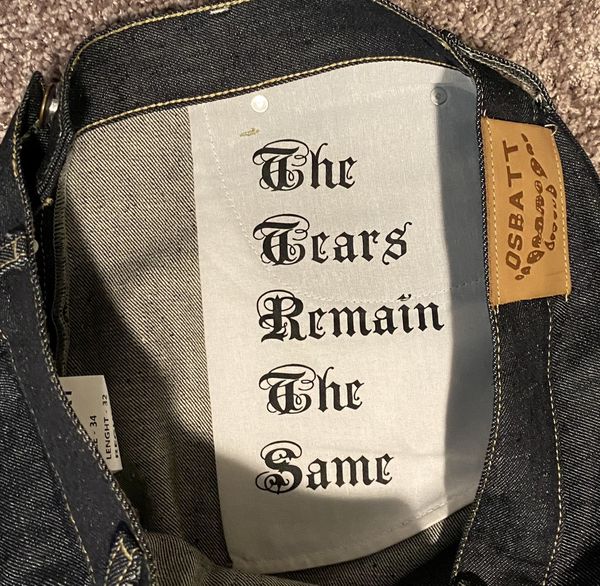 Streetwear Years of Tears, Osbatt Flying Bat Selvedge Denim | Grailed