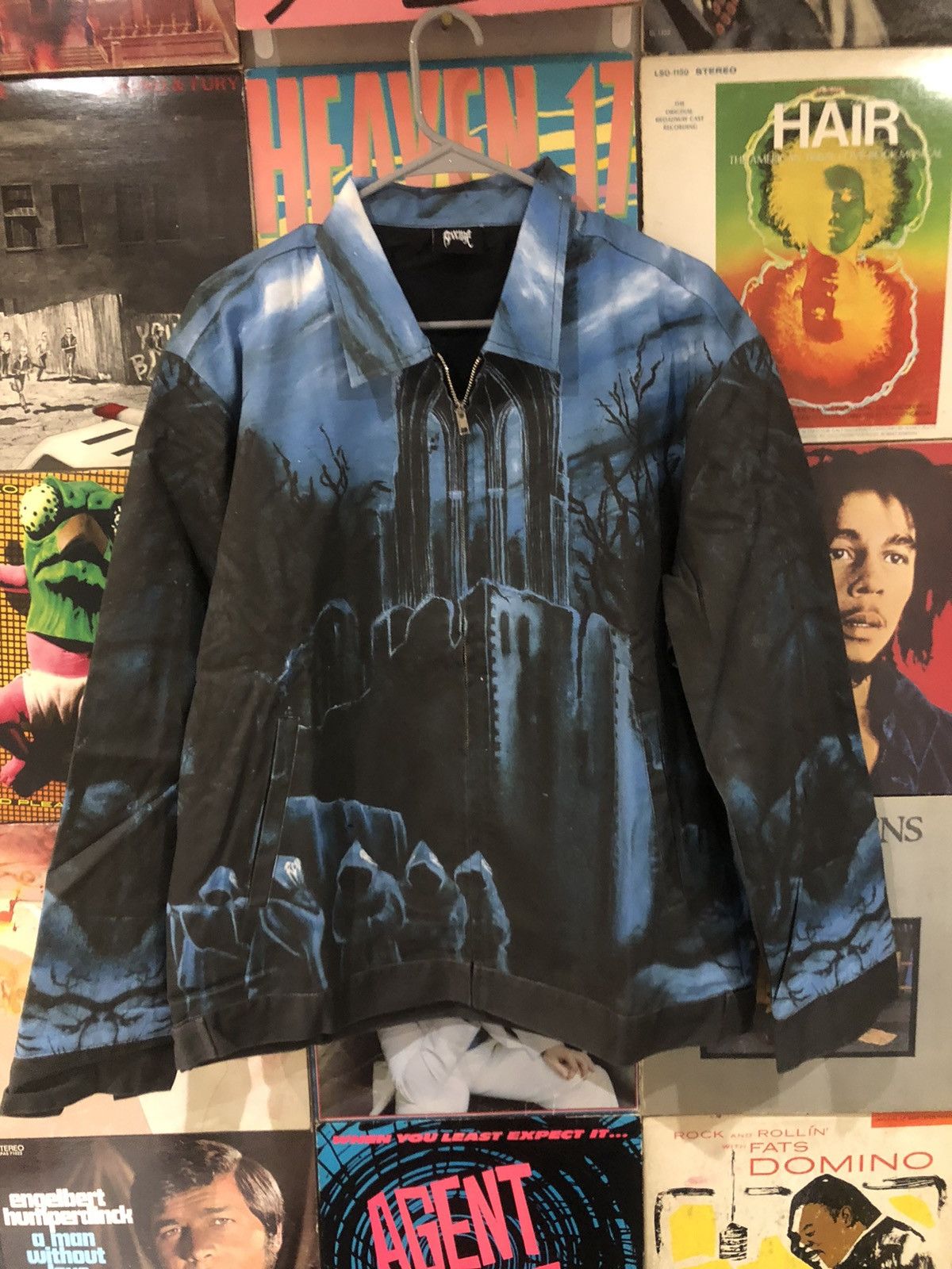 Revenge Revenge "Dark Throne" Work Jacket All Over Print | Grailed