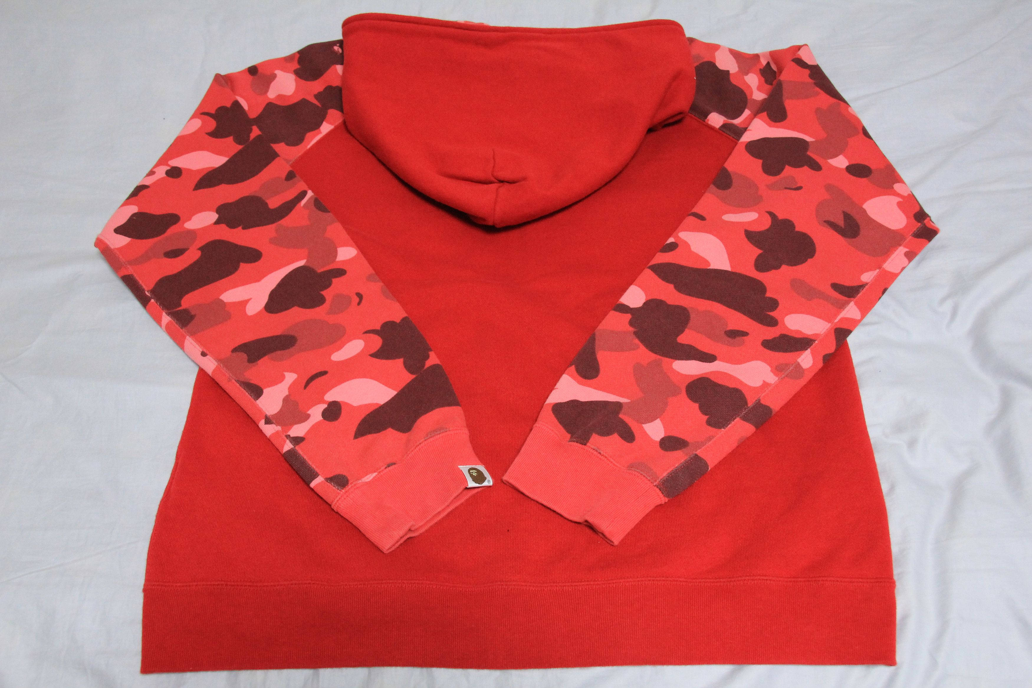 Bape Red Camo Hoodie | Grailed