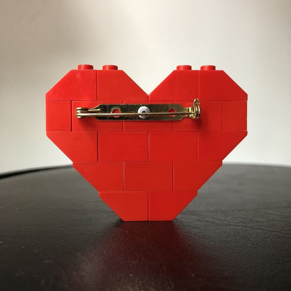 Lego Dee And Ricky Classic Red Lego Heart Pin / Brooch Brand New! | Grailed