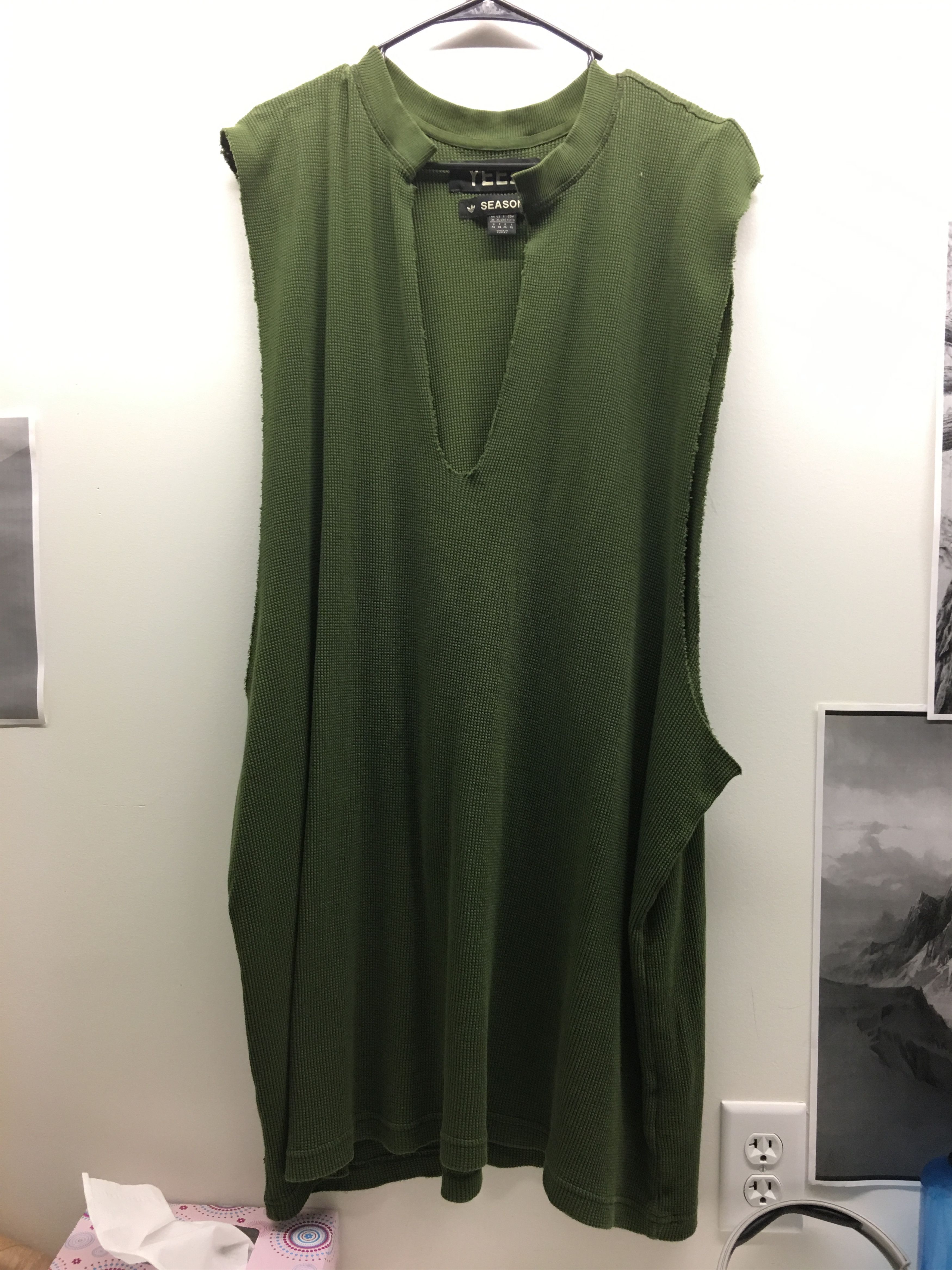 Adidas Yeezy Season 1 Green thermal tank top | Grailed