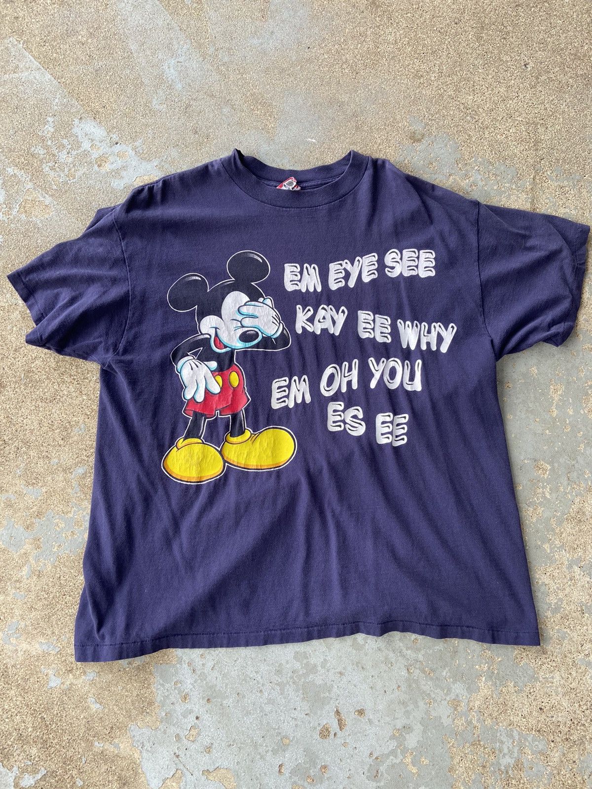 Disney × Mickey Mouse × Vintage Single Stitch 1980s Mickey Mouse Tee ...