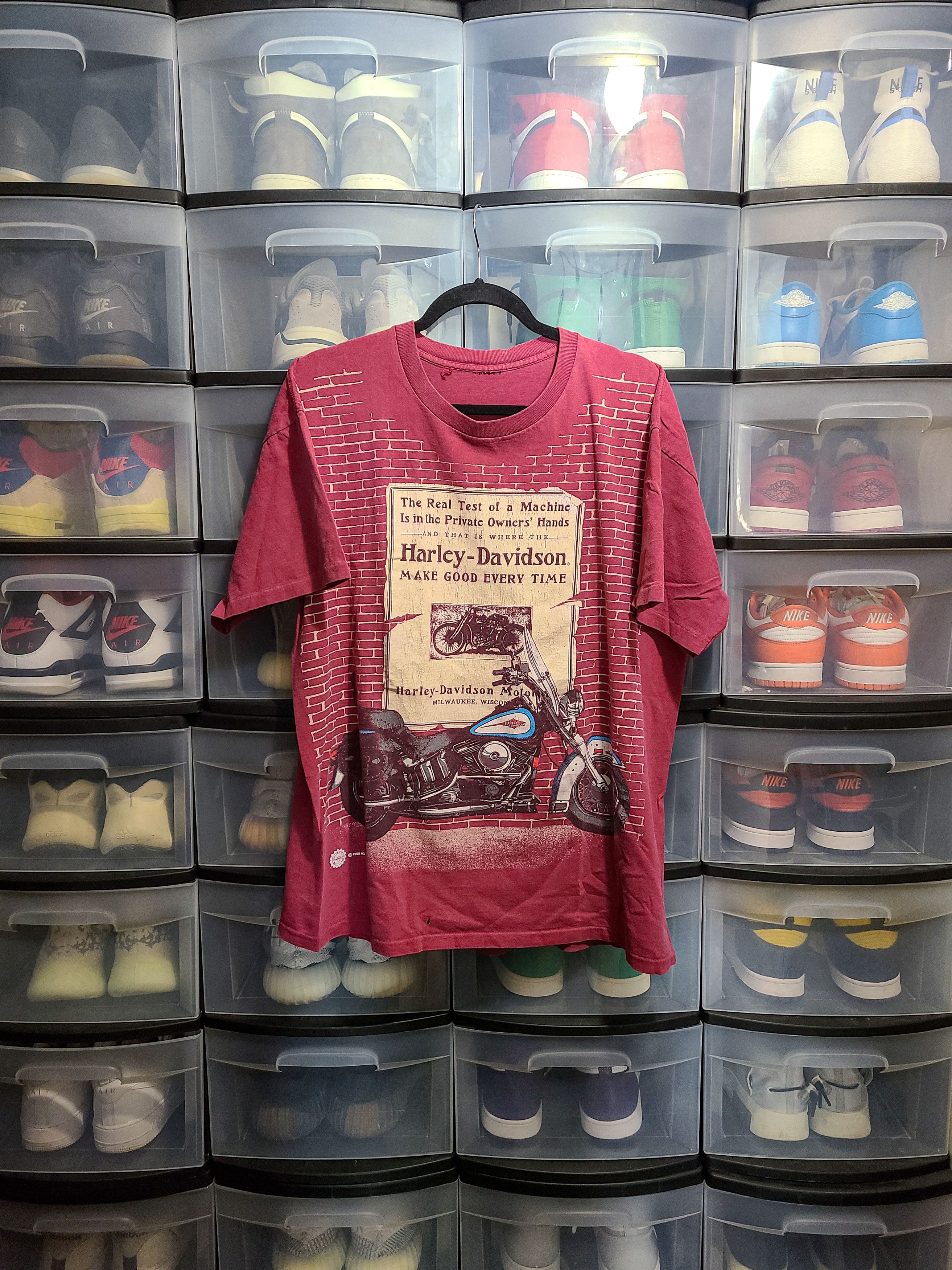 Harley Davidson × Vintage 1995 Harley Davidson Brickwork Tee | Grailed