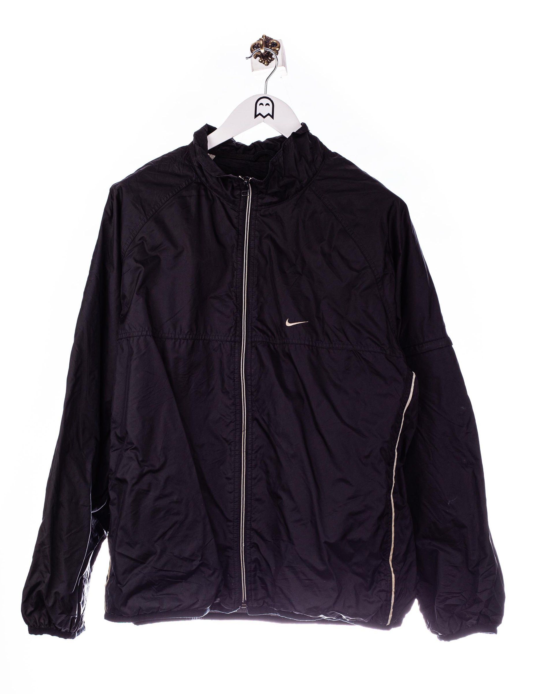 Nike Vintage Nike Transition Jacket Swoosh Logo Stick Black | Grailed