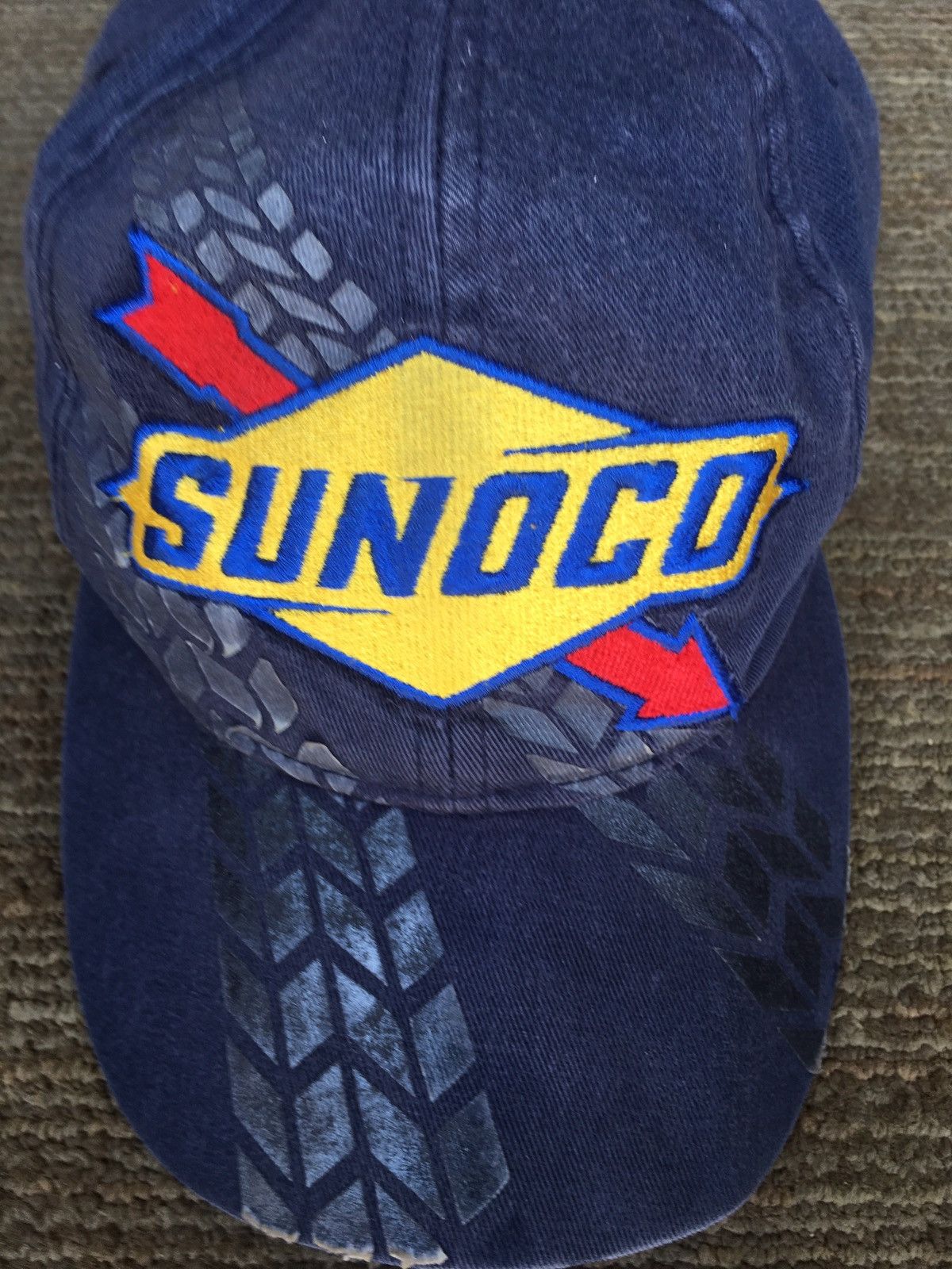 NASCAR × Racing × Vintage Vtg Nascar Sunoco Fuel Strap Cap | Grailed