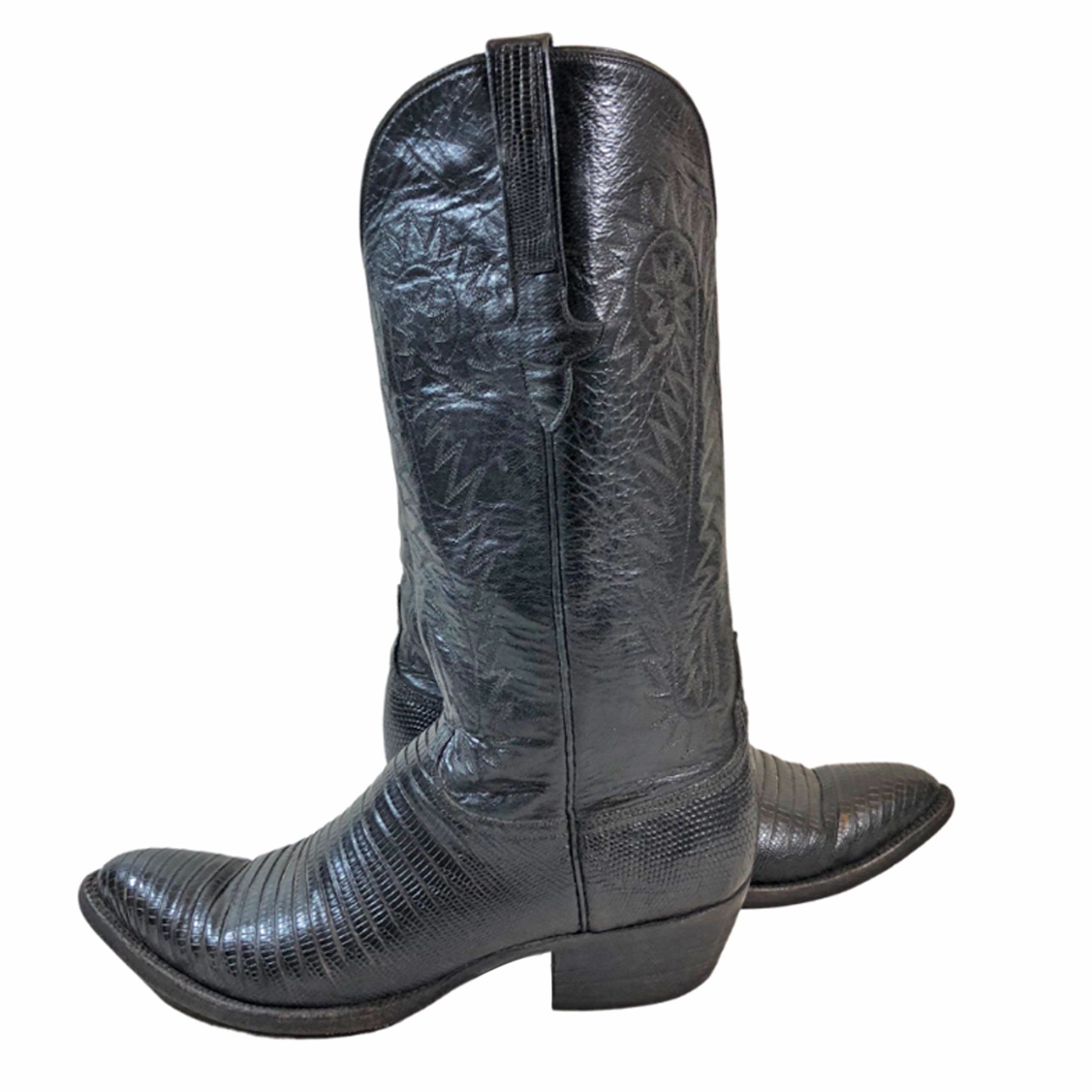 Lucchese LUCCHESE 2000 BLACK LIZARD Cowboy Boots Men's Size 9 D | Grailed